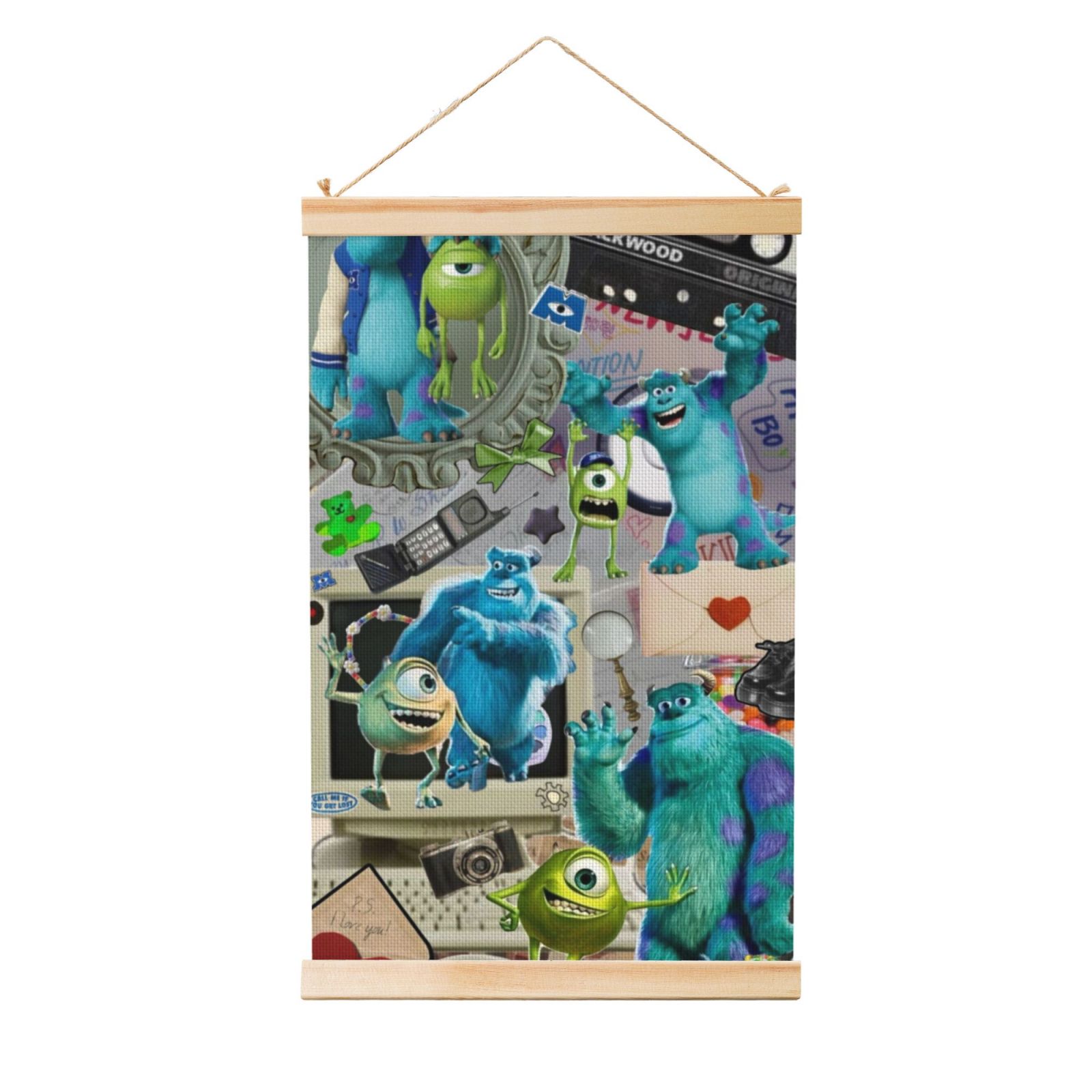 Shaft Hanging Banner Monsters Inc Poster Wall Canvas Artwork With ...