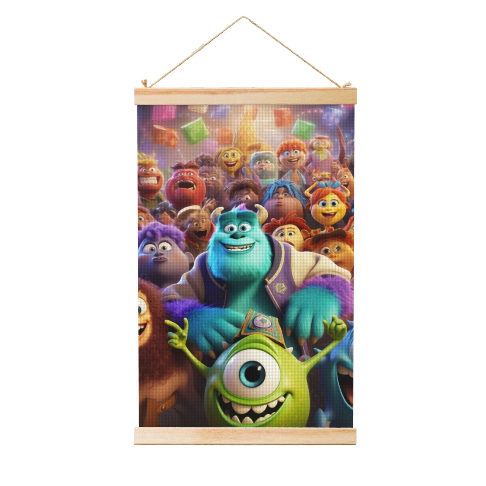 Shaft Hanging Banner Monsters Inc Poster Wall Canvas Artwork With ...