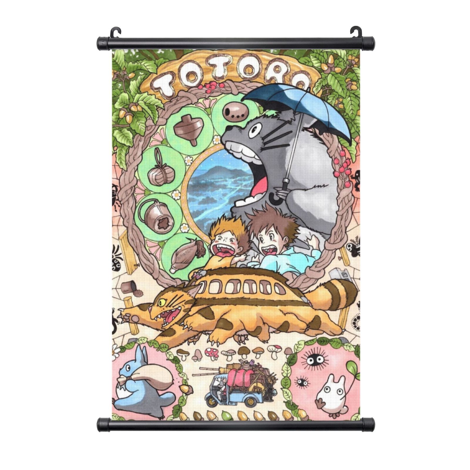 Shaft Hanging Banner My Neighbor Totoro Poster Wall Canvas Artwork With ...