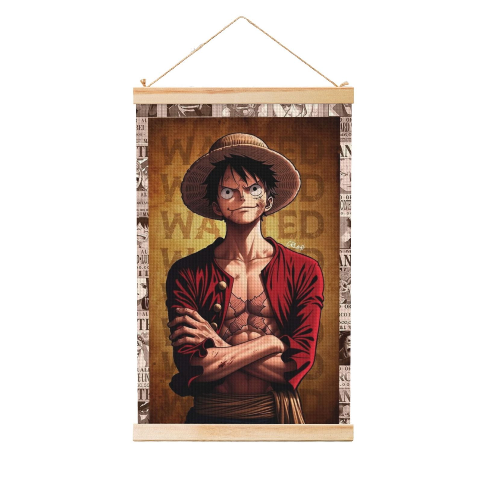 Shaft Hanging Banner One Piece Luffy Poster Wall Canvas Artwork With ...