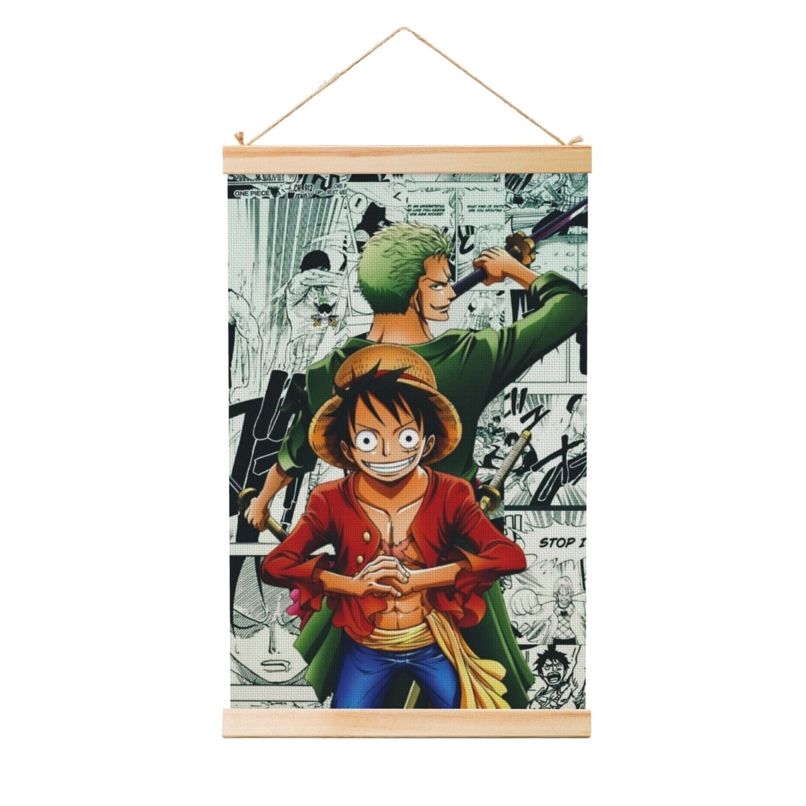 Shaft Hanging Banner One Piece Luffy Poster Wall Canvas Artwork With ...