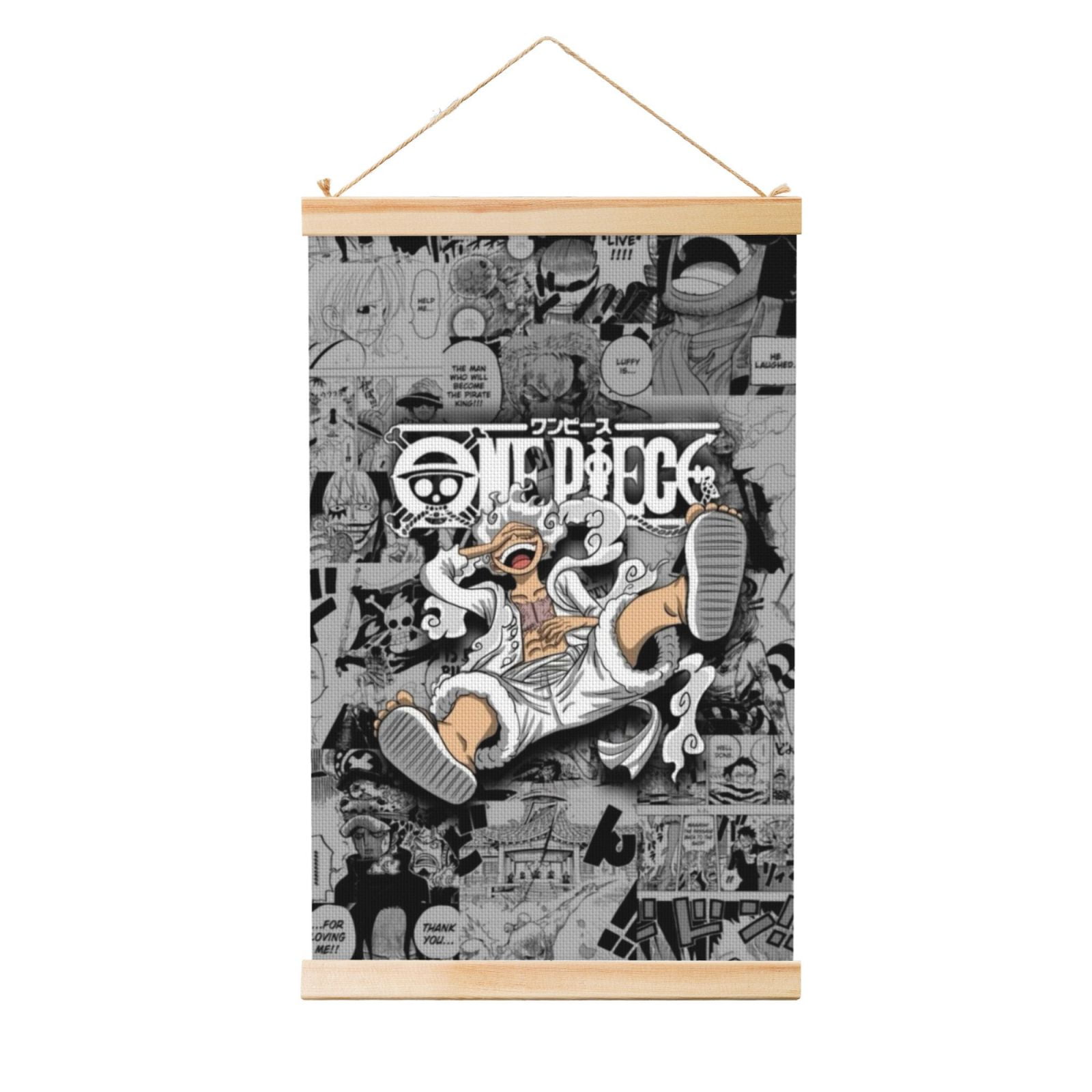 Shaft Hanging Banner One Piece Luffy Poster Wall Canvas Artwork With ...