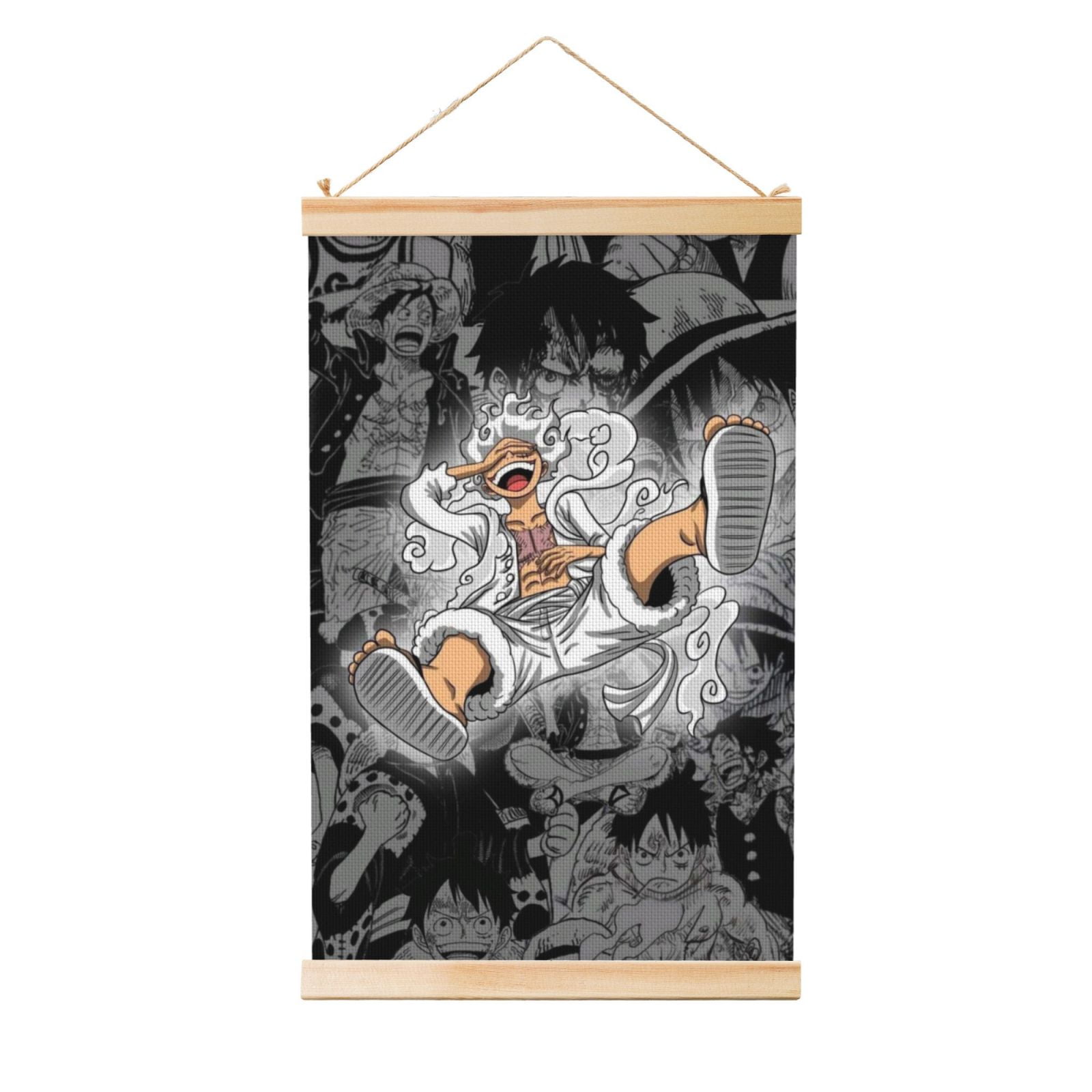 Shaft Hanging Banner One Piece Luffy Poster Wall Canvas Artwork With ...