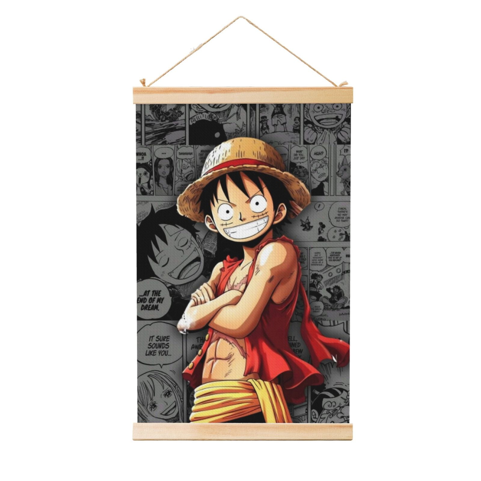 Shaft Hanging Banner One Piece Luffy Poster Wall Canvas Artwork With ...