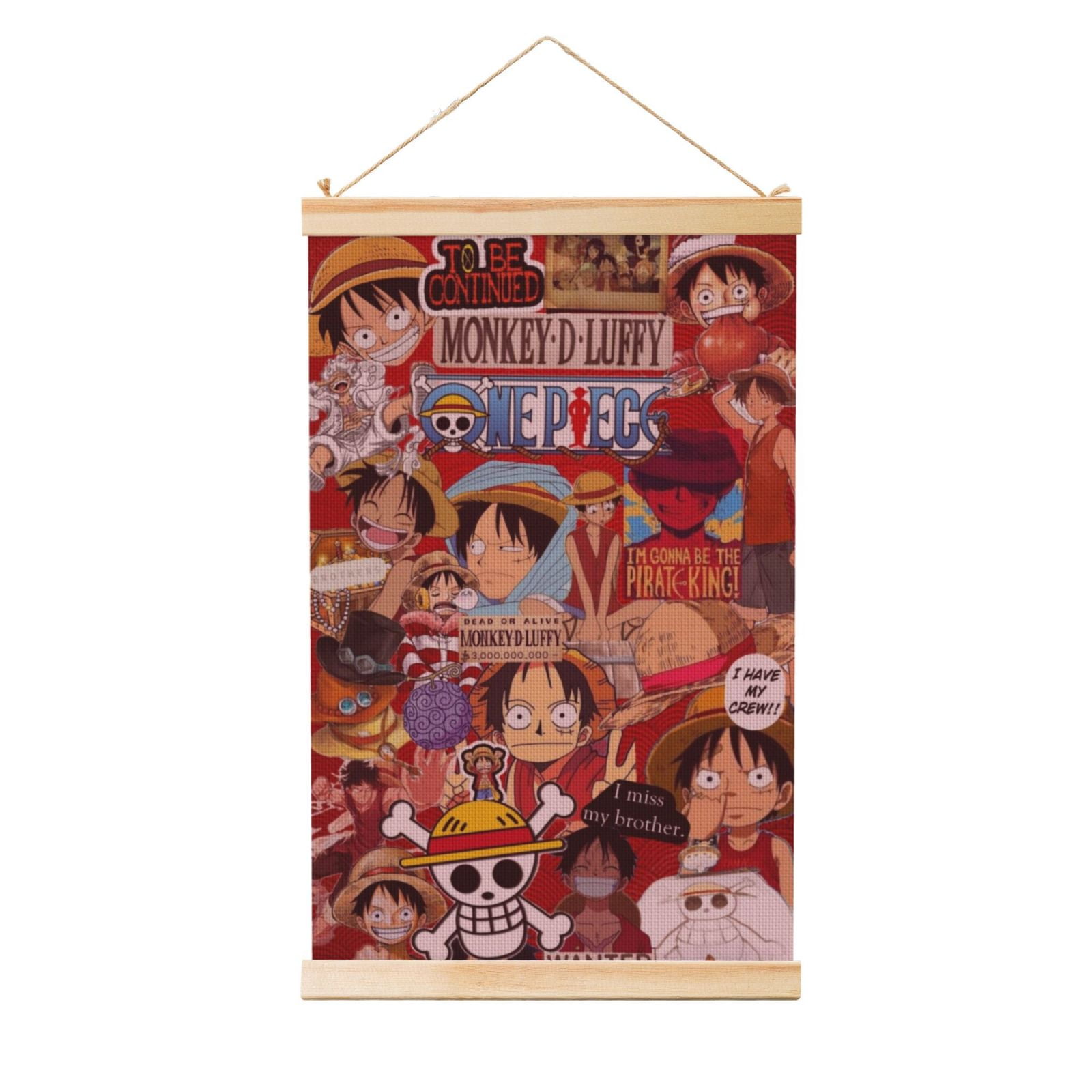 Shaft Hanging Banner One Piece Monkey D Luffy Poster Wall Canvas ...