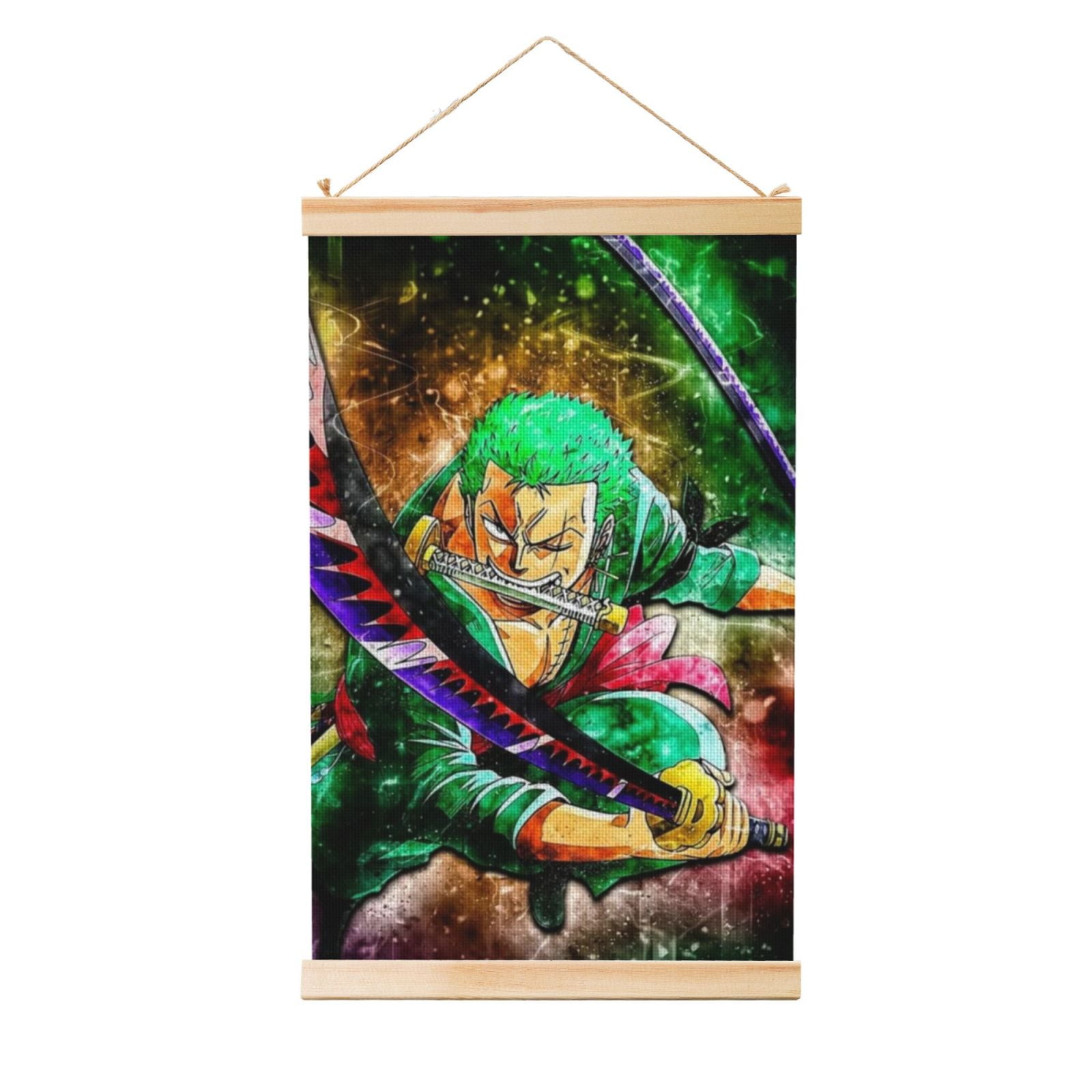 Shaft Hanging Banner One Piece Zoro Poster Wall Canvas Artwork With ...