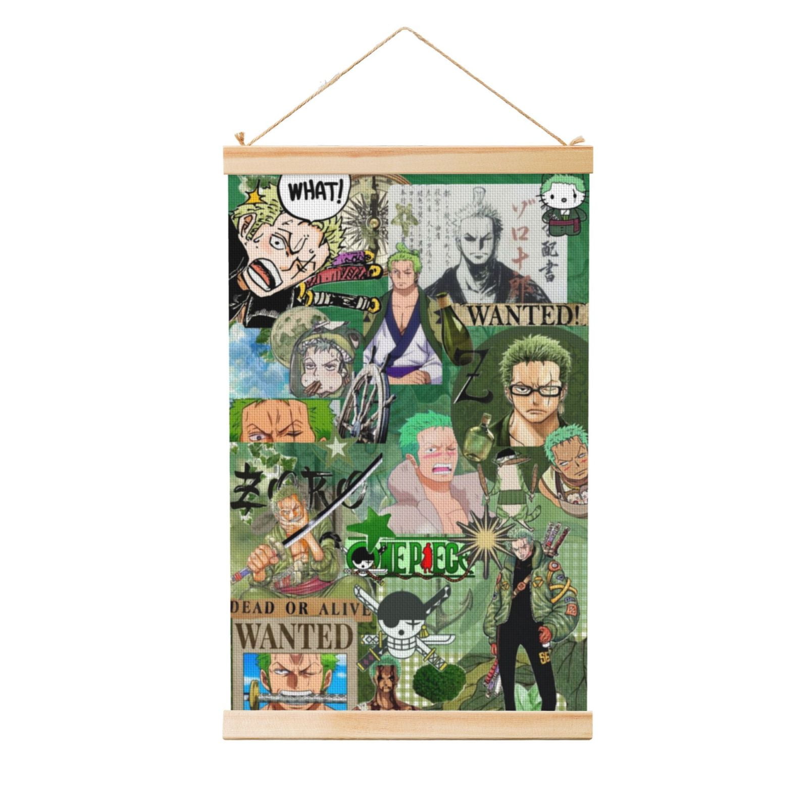 Shaft Hanging Banner One Piece Zoro Poster Wall Canvas Artwork With ...