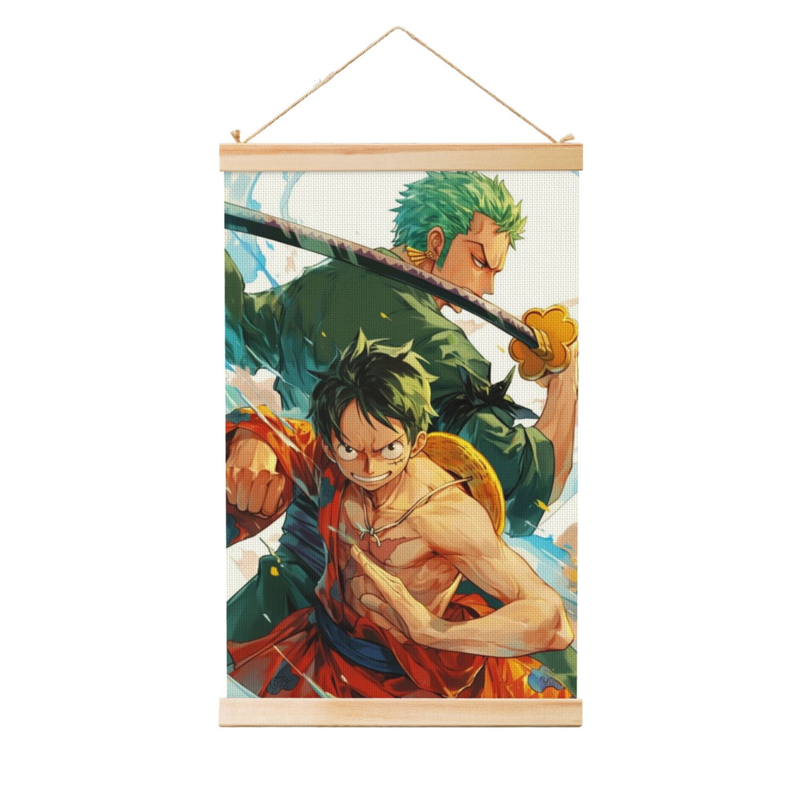 Shaft Hanging Banner One Piece Zoro Poster Wall Canvas Artwork With ...