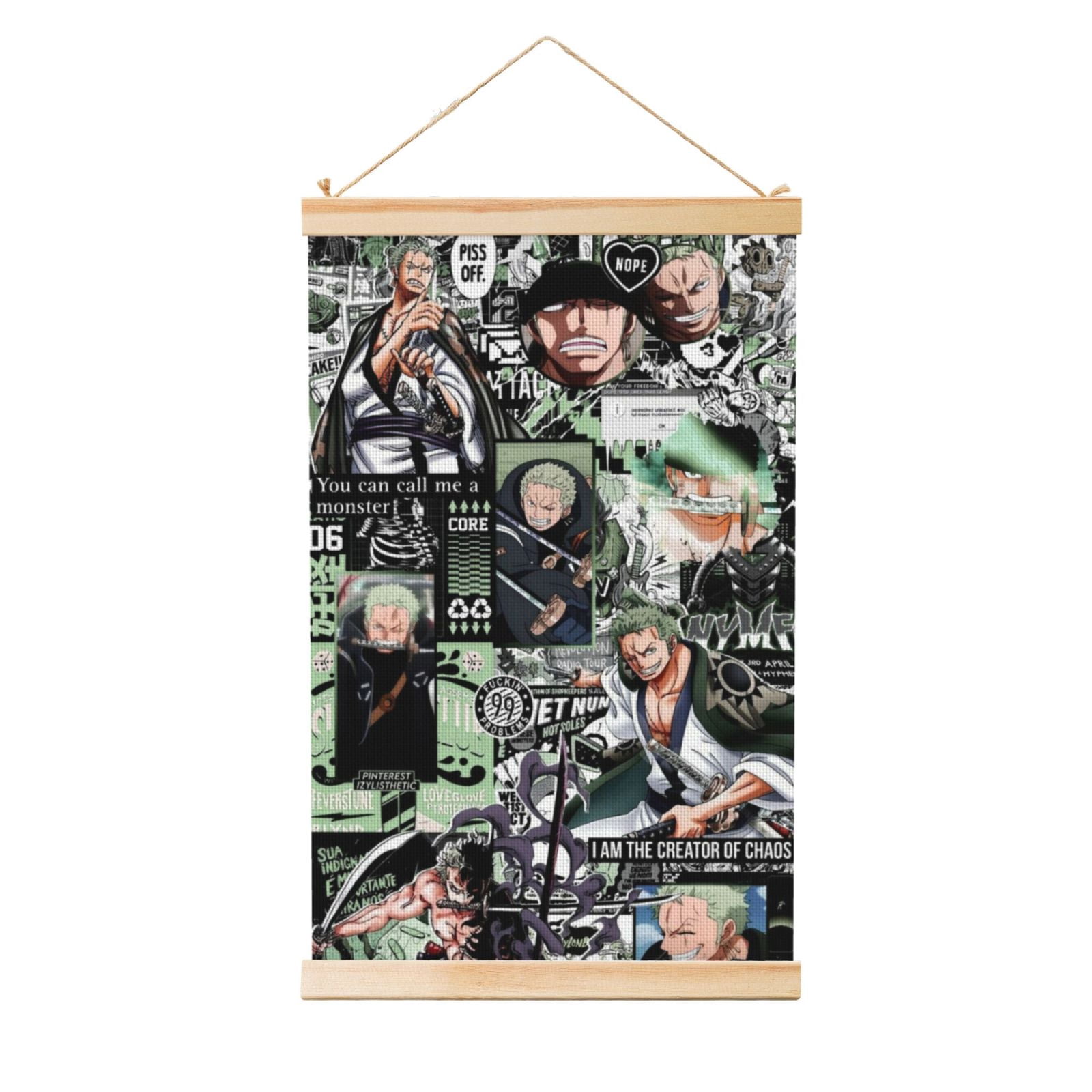 Shaft Hanging Banner One Piece Zoro Poster Wall Canvas Artwork With ...