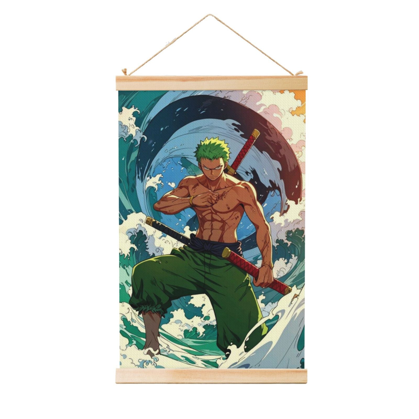 Shaft Hanging Banner One Piece Zoro Poster Wall Canvas Artwork With ...
