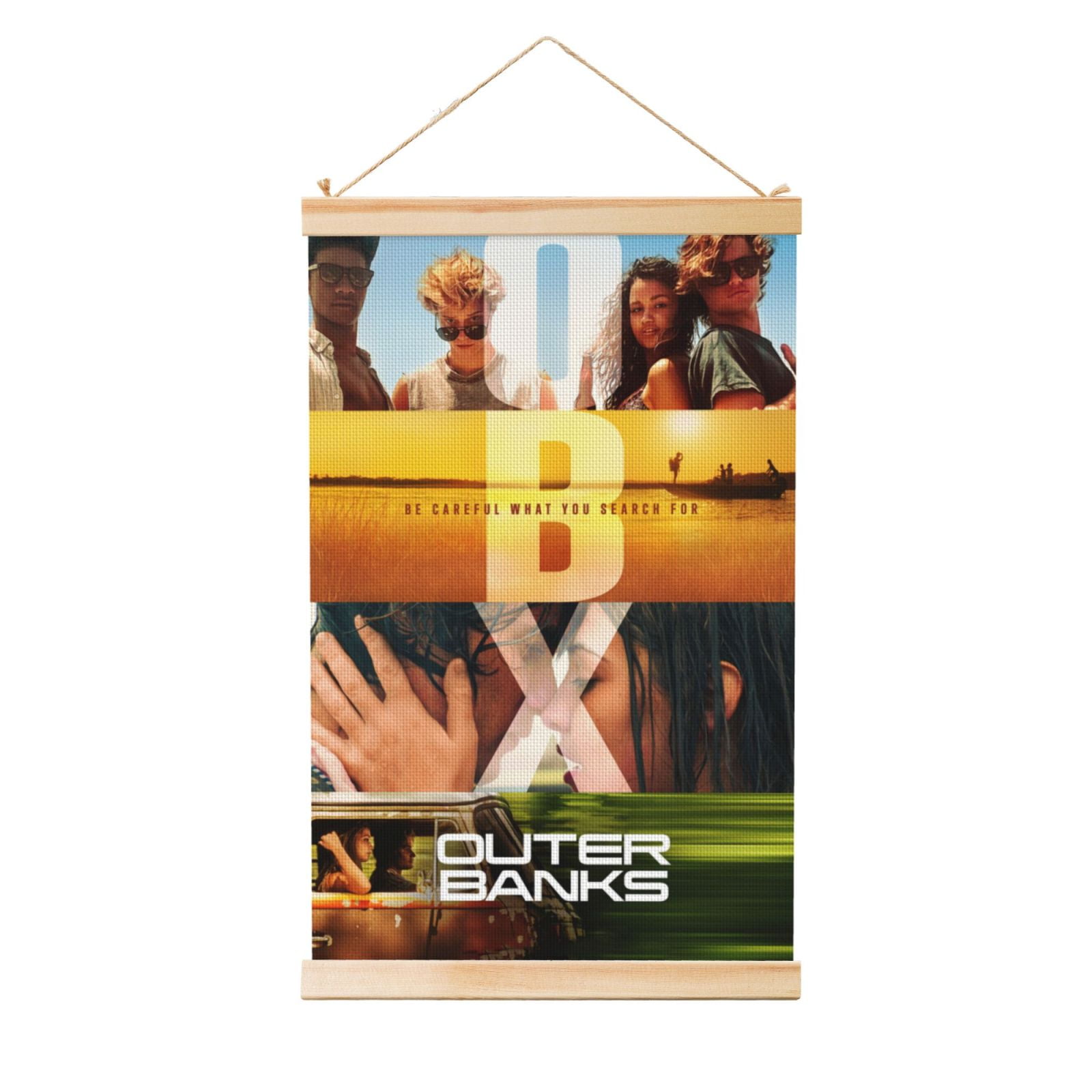 Shaft Hanging Banner Outer Banks Poster Wall Canvas Artwork With Wooden ...