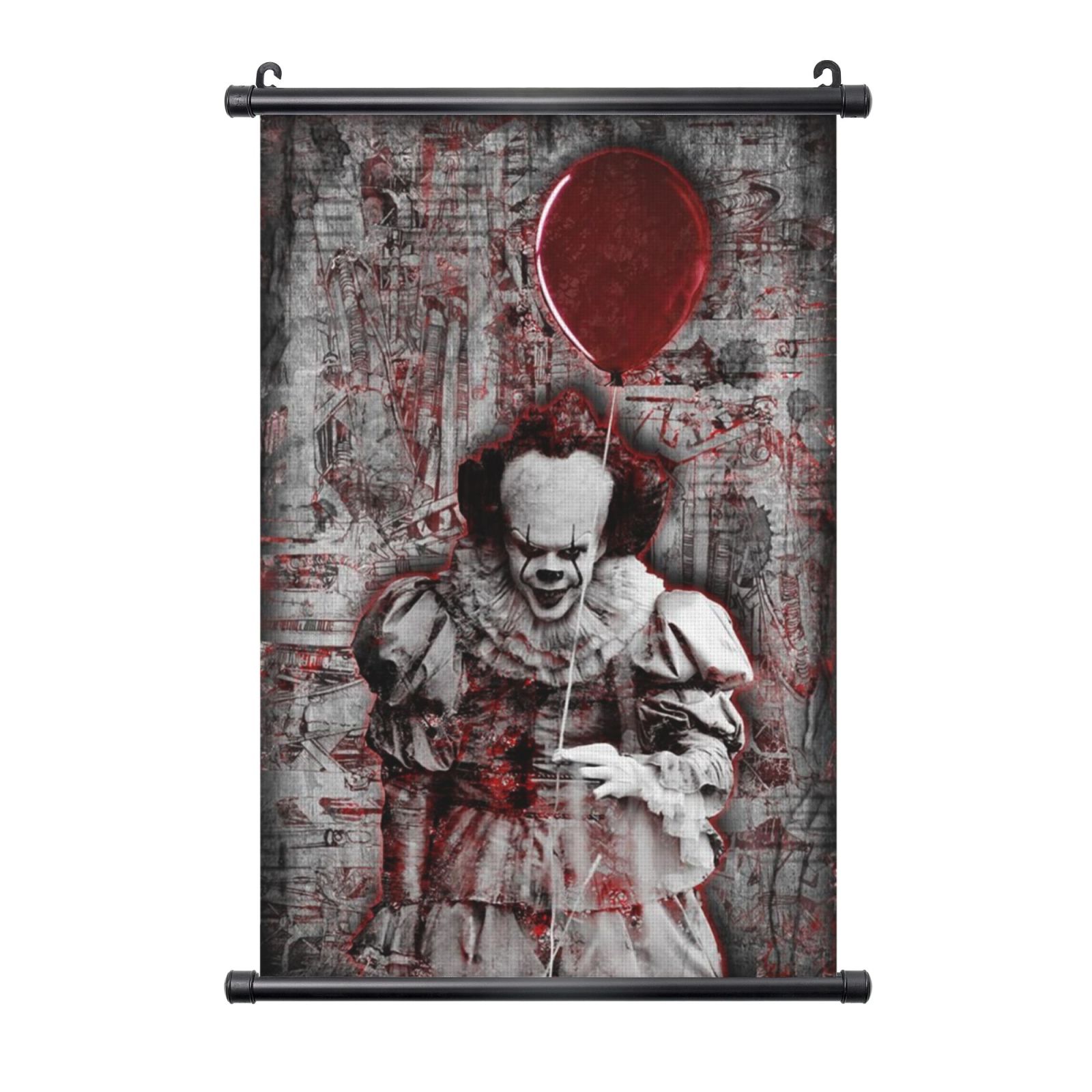 Shaft Hanging Banner Pennywise Poster Wall Canvas Artwork With Black ...