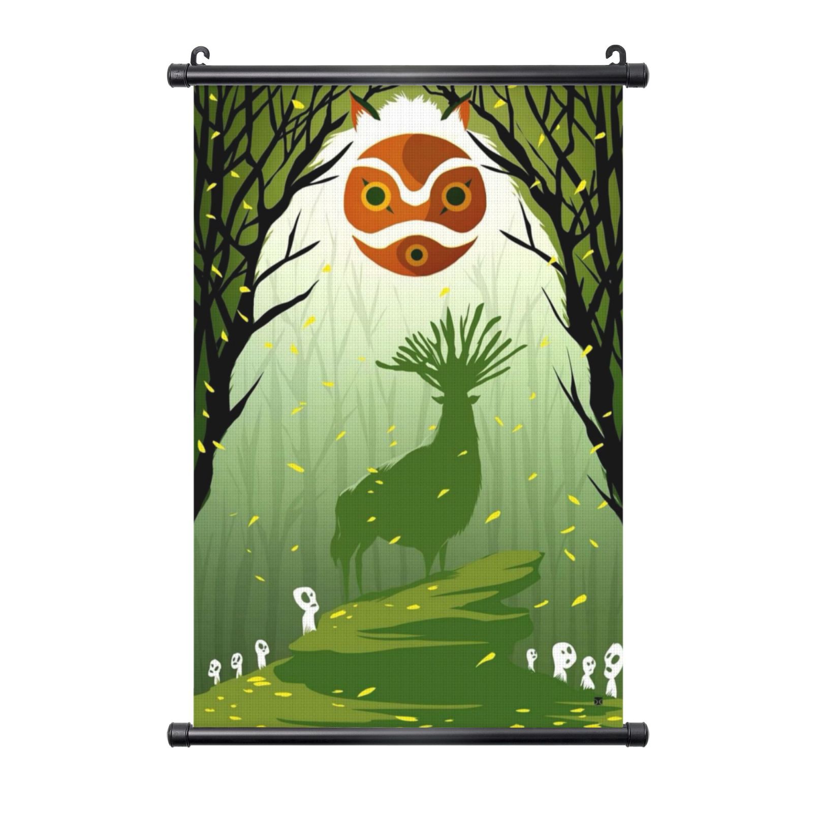 Shaft Hanging Banner Princess Mononoke Poster Wall Canvas Artwork With ...