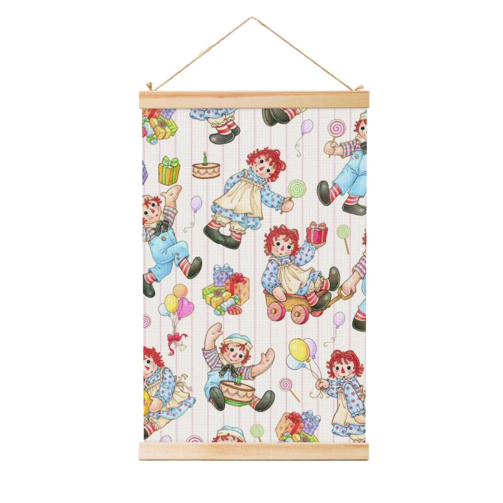 Shaft Hanging Banner Raggedy Ann and Andy Poster Wall Canvas Artwork ...