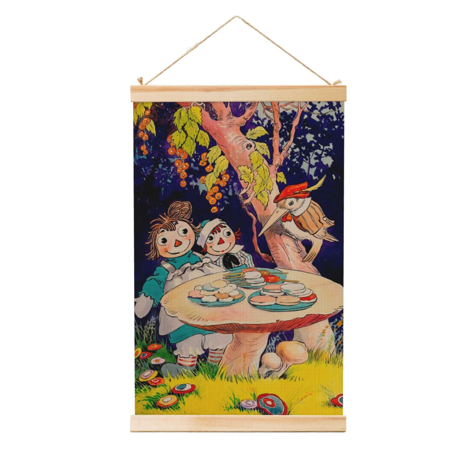 Shaft Hanging Banner Raggedy Ann and Andy Poster Wall Canvas Artwork ...