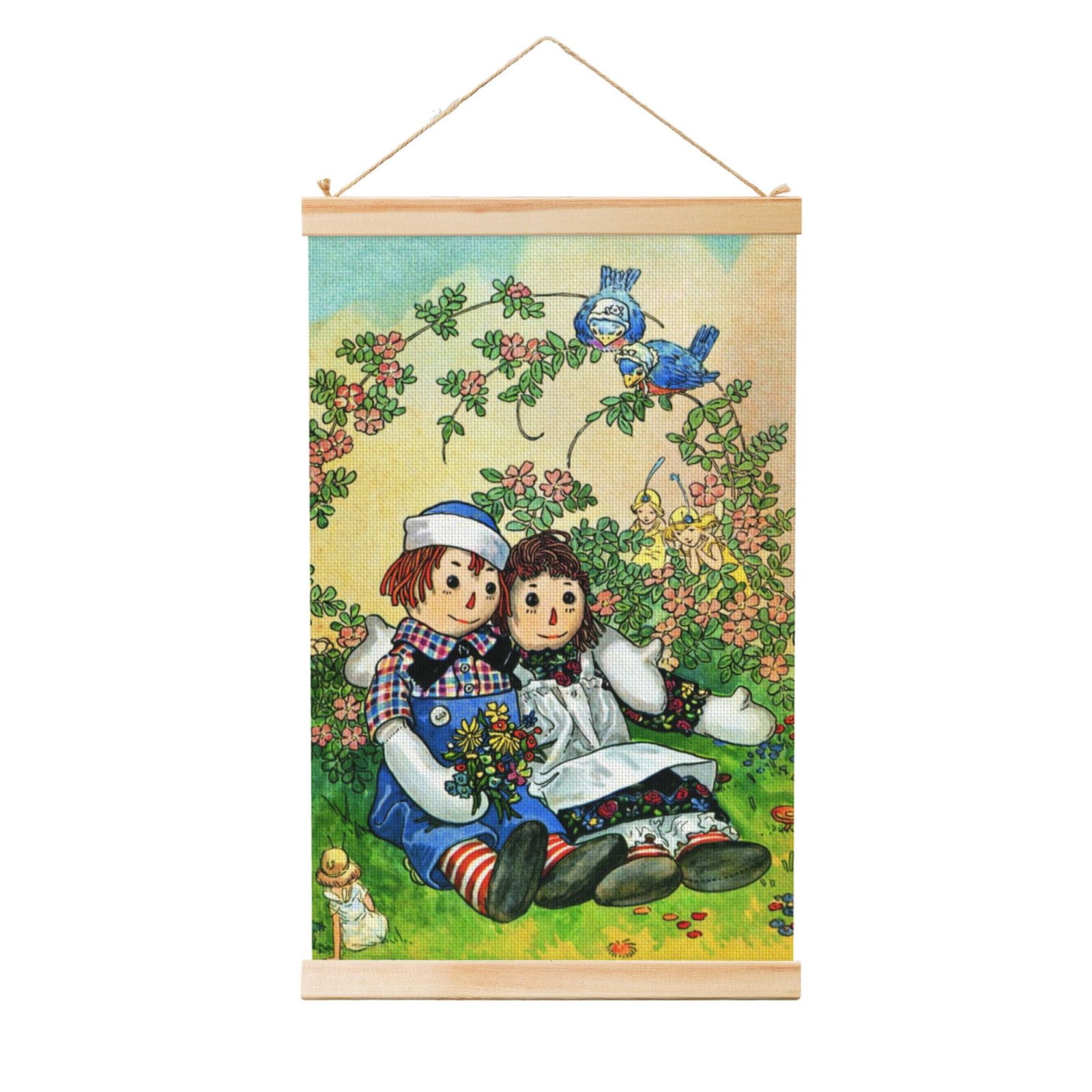 Shaft Hanging Banner Raggedy Ann and Andy Poster Wall Canvas Artwork ...