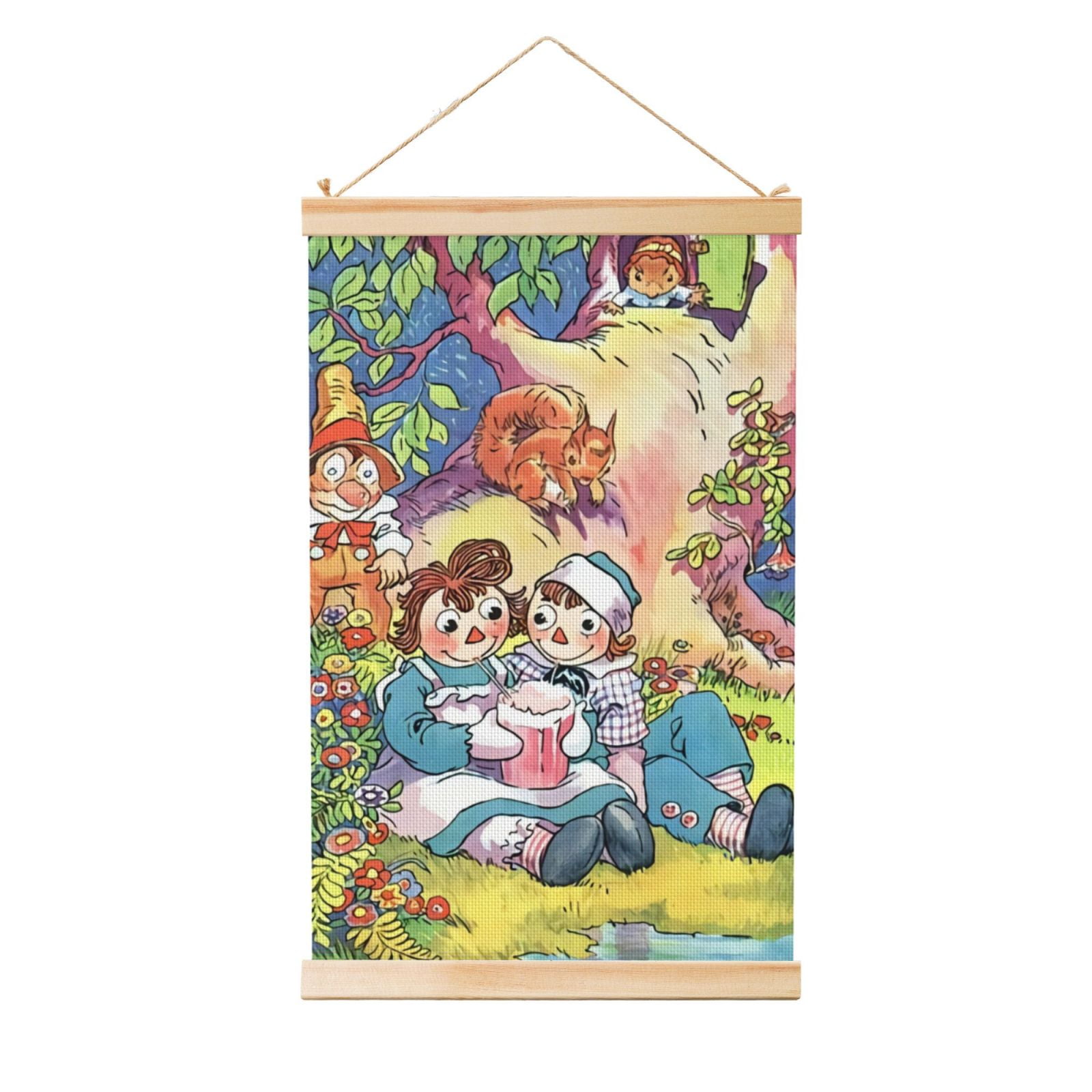 Shaft Hanging Banner Raggedy Ann and Andy Poster Wall Canvas Artwork ...