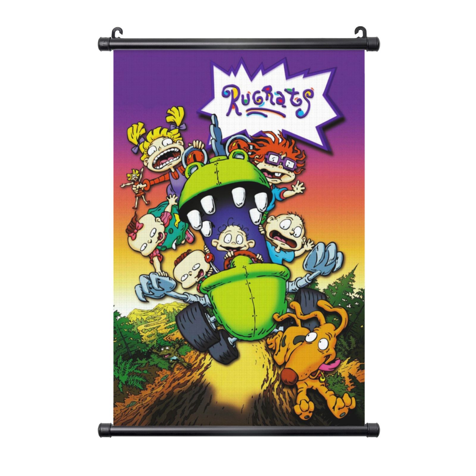 Shaft Hanging Banner Rugrats Poster Wall Canvas Artwork With Black ...