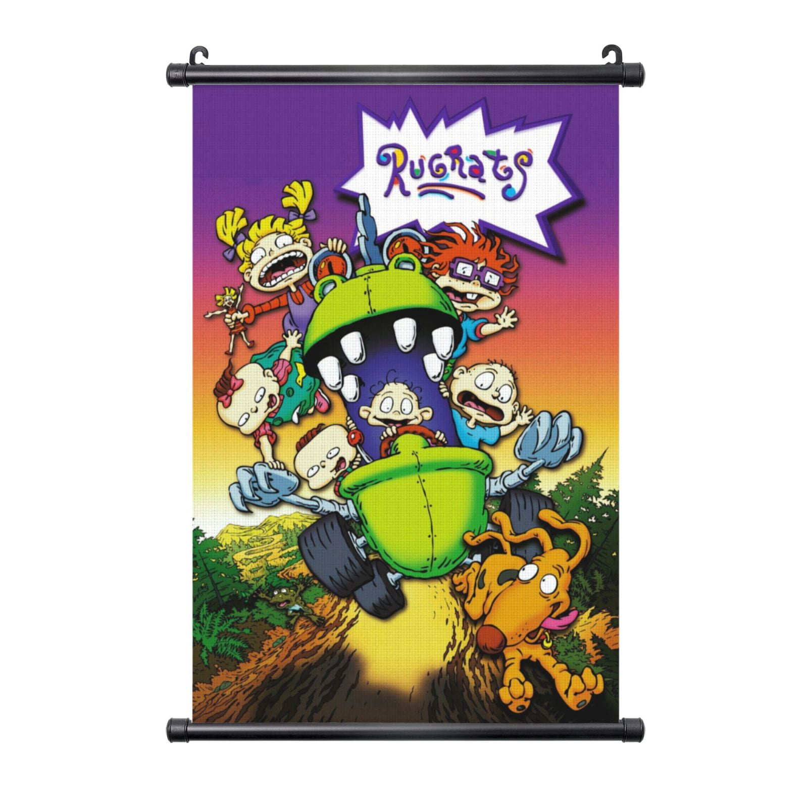 Shaft Hanging Banner Rugrats Poster Wall Canvas Artwork With Black ...
