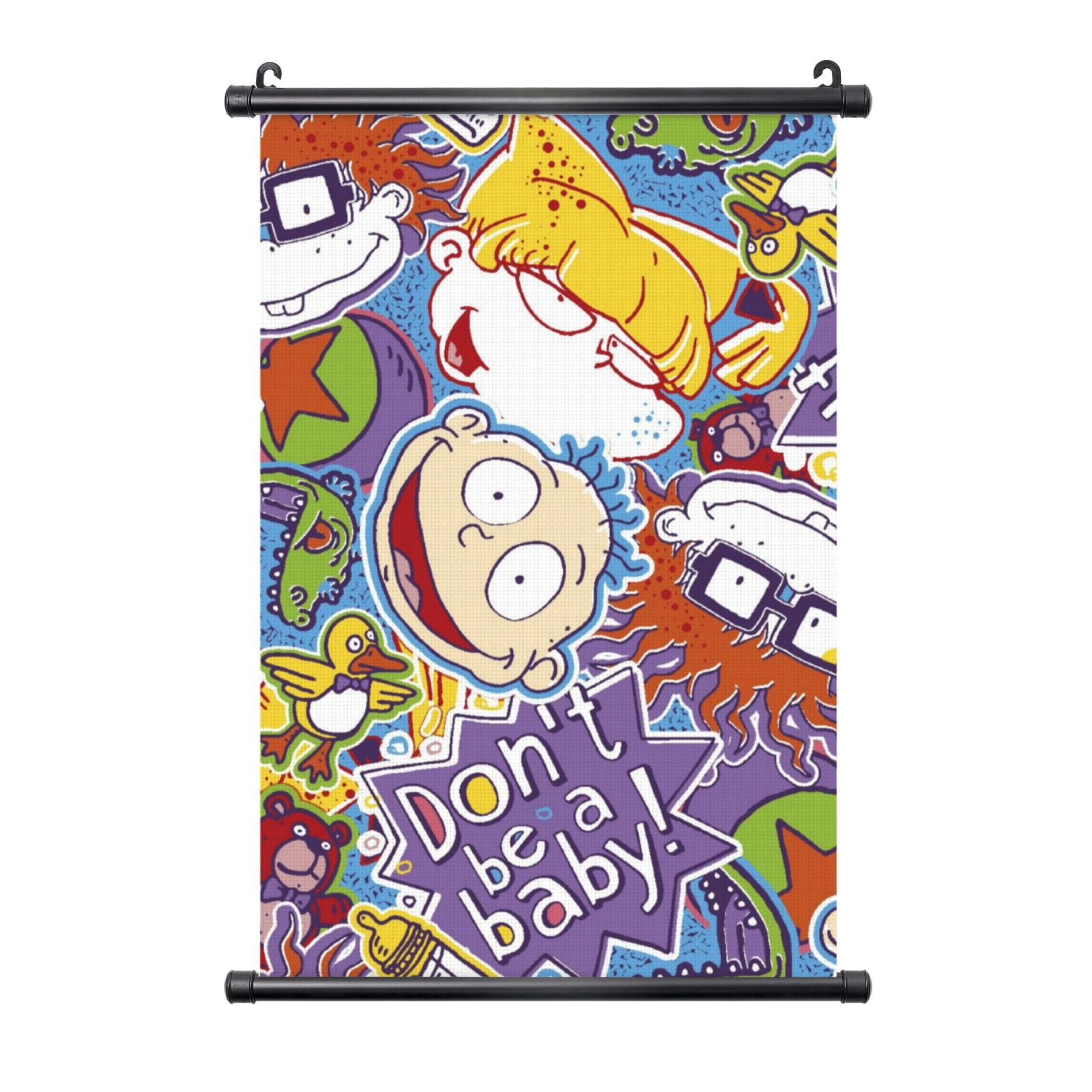 Shaft Hanging Banner Rugrats Poster Wall Canvas Artwork With Black ...