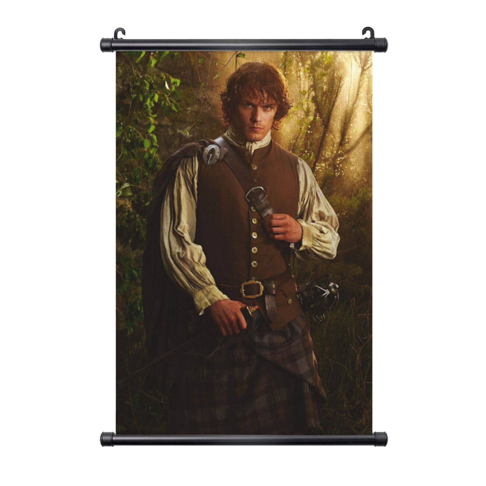 Shaft Hanging Banner Sam Heughan Jamie Fraser Poster Wall Canvas ...