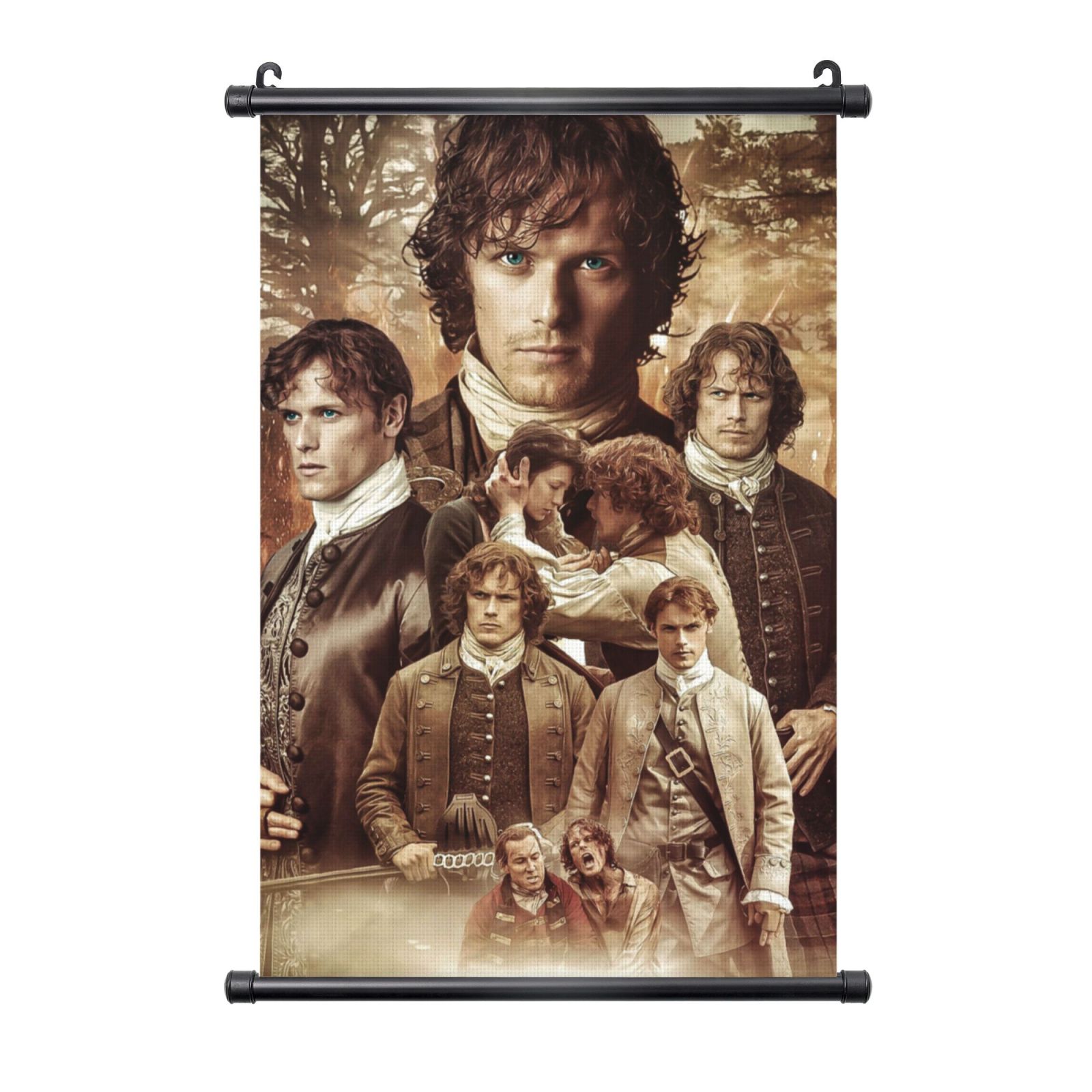 Shaft Hanging Banner Sam Heughan Jamie Fraser Poster Wall Canvas ...