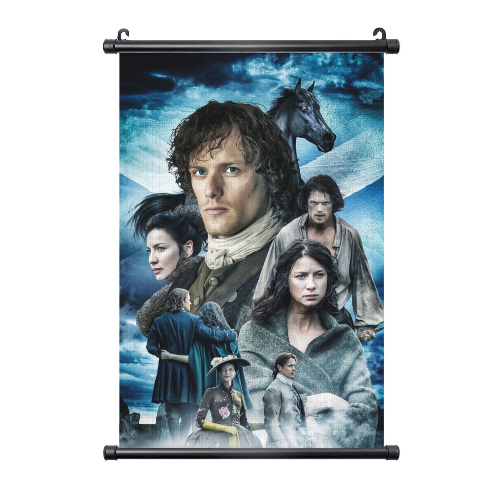 Shaft Hanging Banner Sam Heughan Jamie Fraser Poster Wall Canvas ...