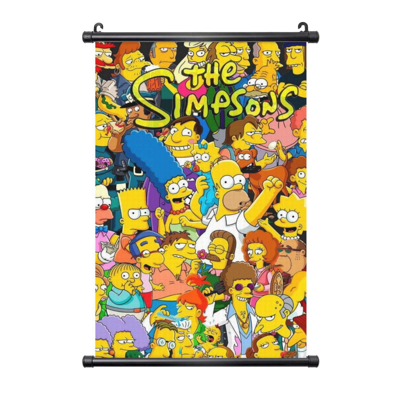 Shaft Hanging Banner Simpsons Poster Wall Canvas Artwork With Black ...