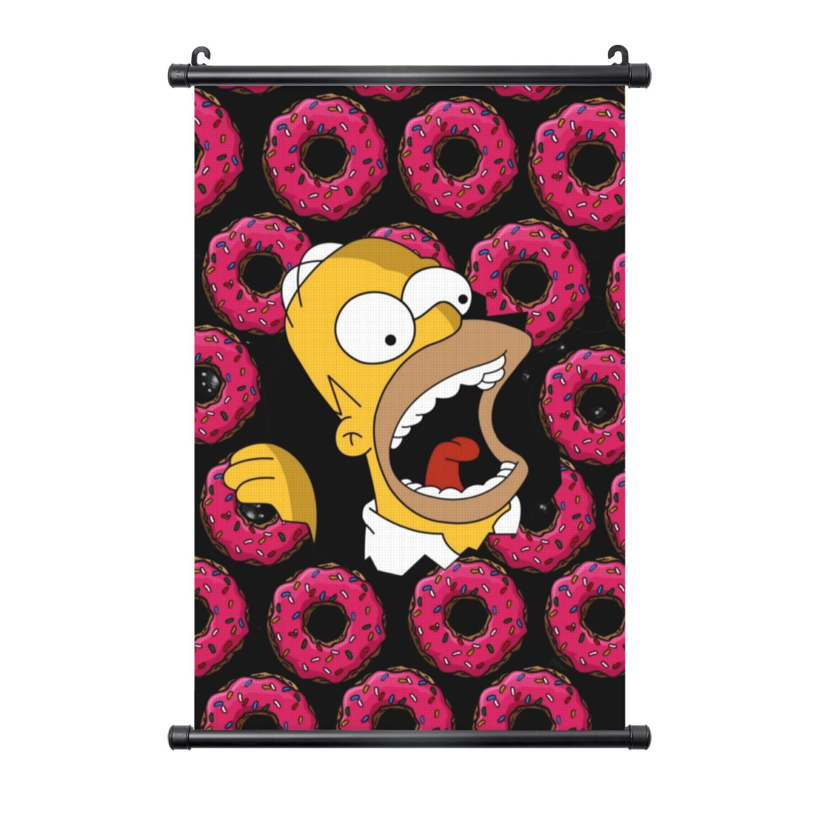 Shaft Hanging Banner Simpsons Poster Wall Canvas Artwork With Black ...