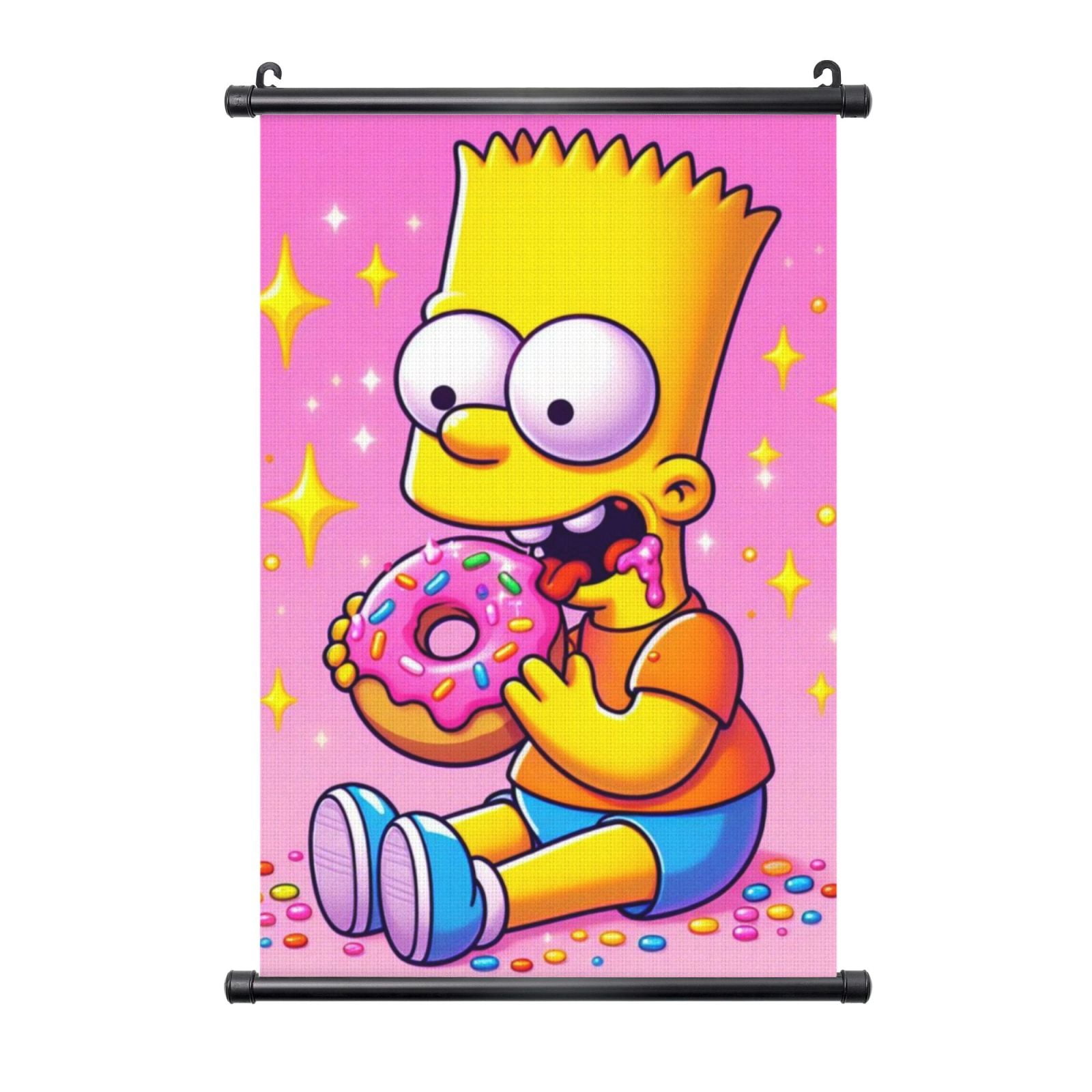 Shaft Hanging Banner Simpsons Poster Wall Canvas Artwork With Black ...