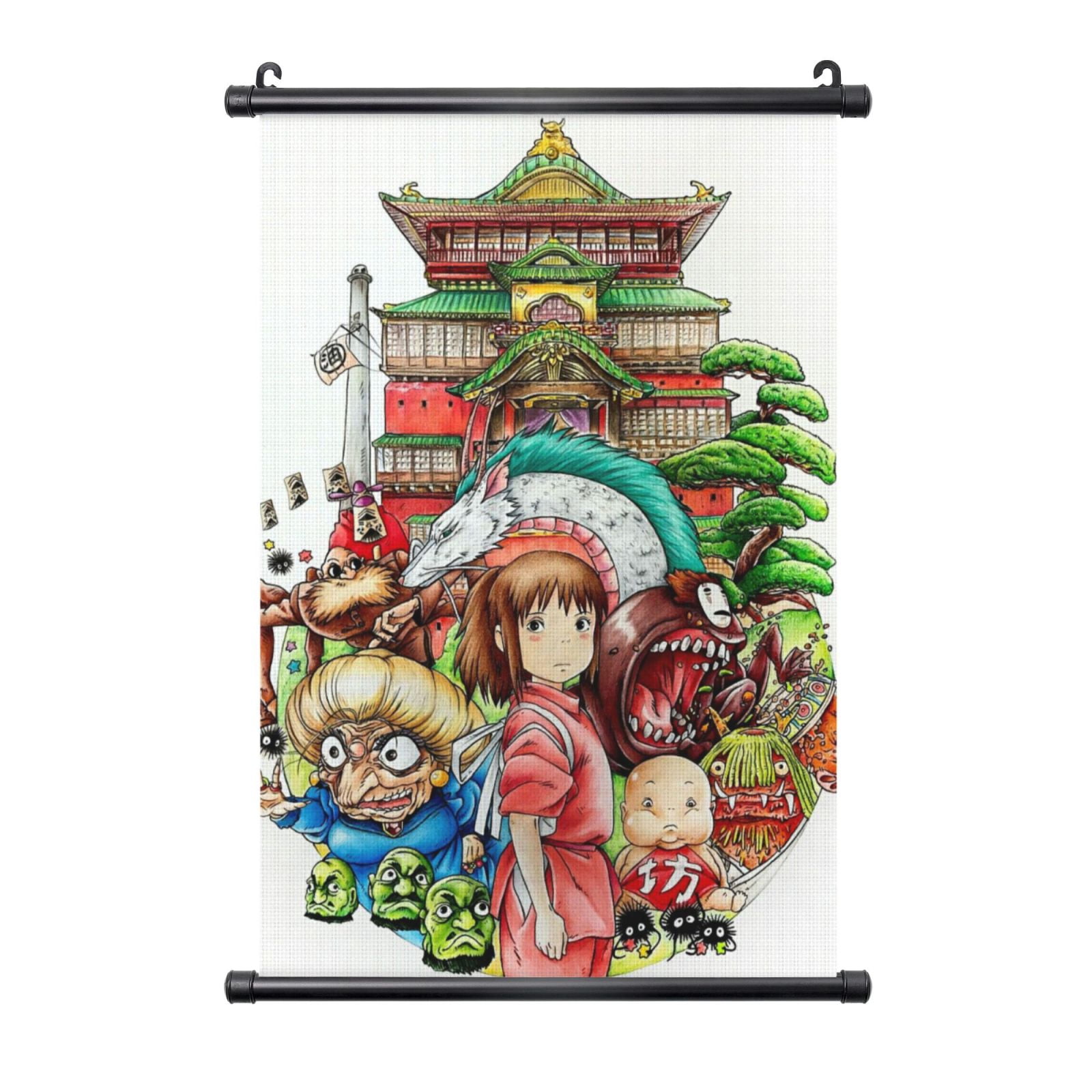 Shaft Hanging Banner Spirited Away Poster Wall Canvas Artwork With ...