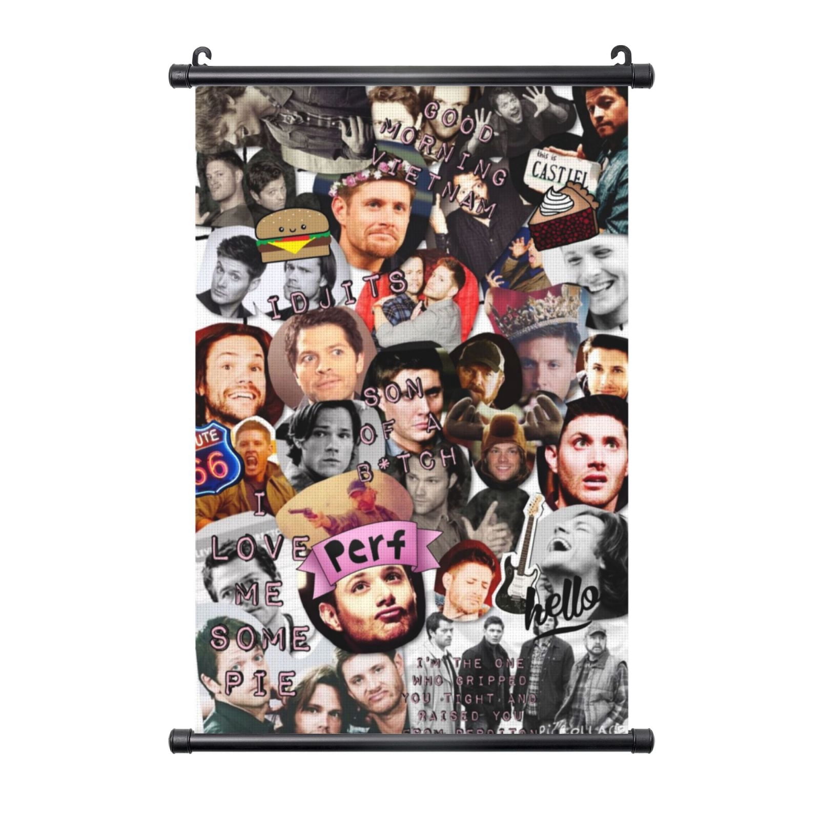 Shaft Hanging Banner Supernatural Poster Wall Canvas Artwork With Black ...