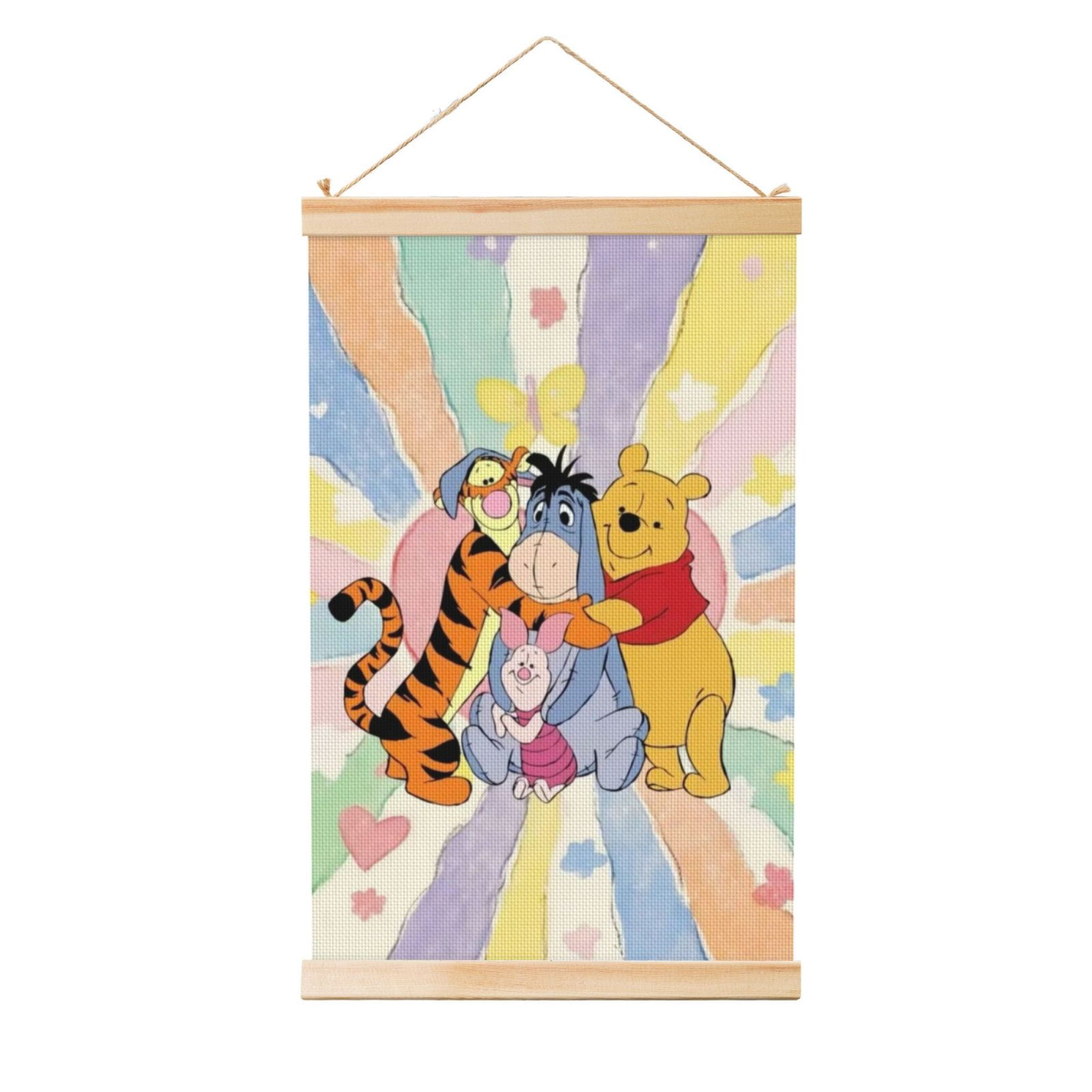 Shaft Hanging Banner Winnie The Pooh Poster Wall Canvas Artwork With ...