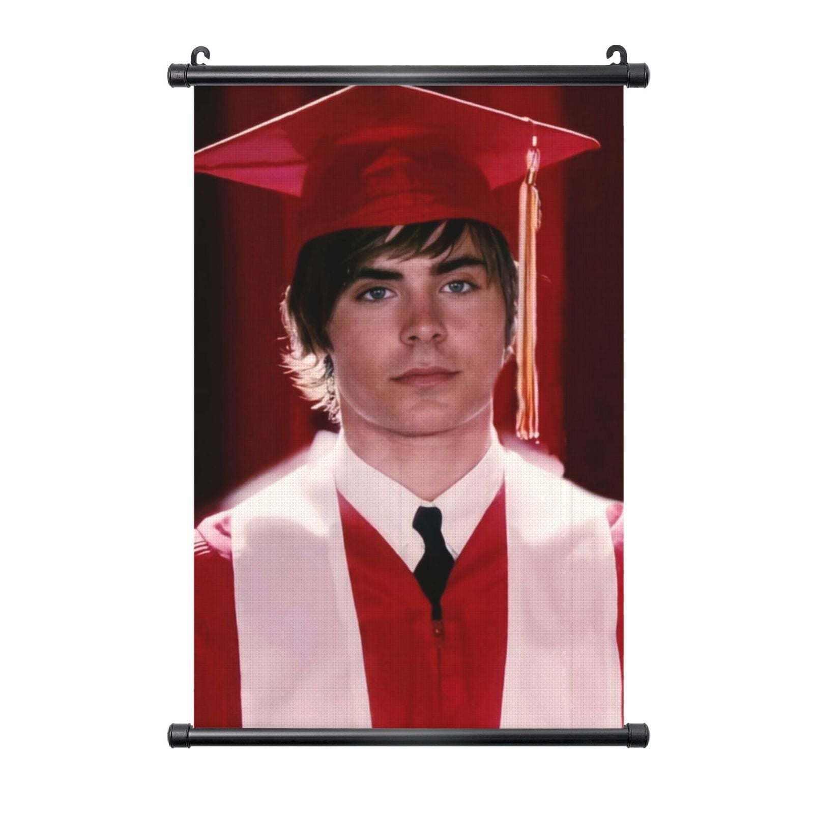 Shaft Hanging Banner Zac Efron Poster Wall Canvas Artwork With Black ...