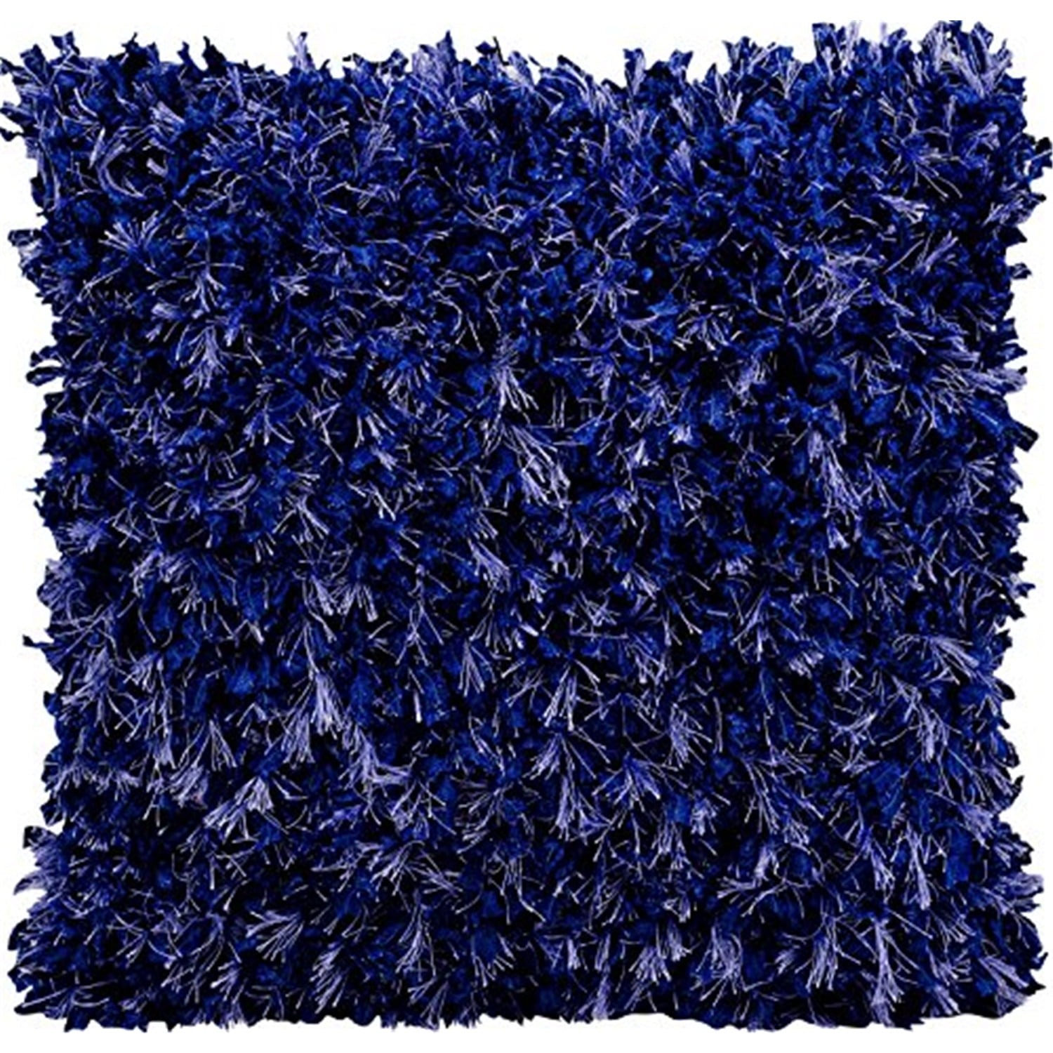 Shag Blue Shimmer Shag Pillow - Walmart.com
