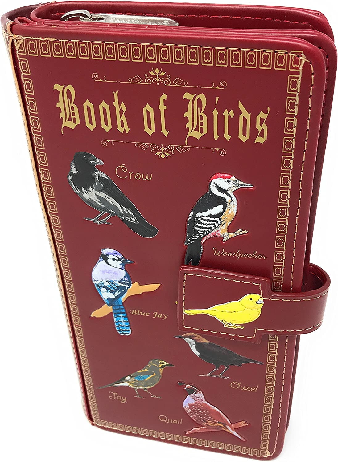 Shag Wear Book of Birds Large Women's Wallet Red 7" - Walmart.com