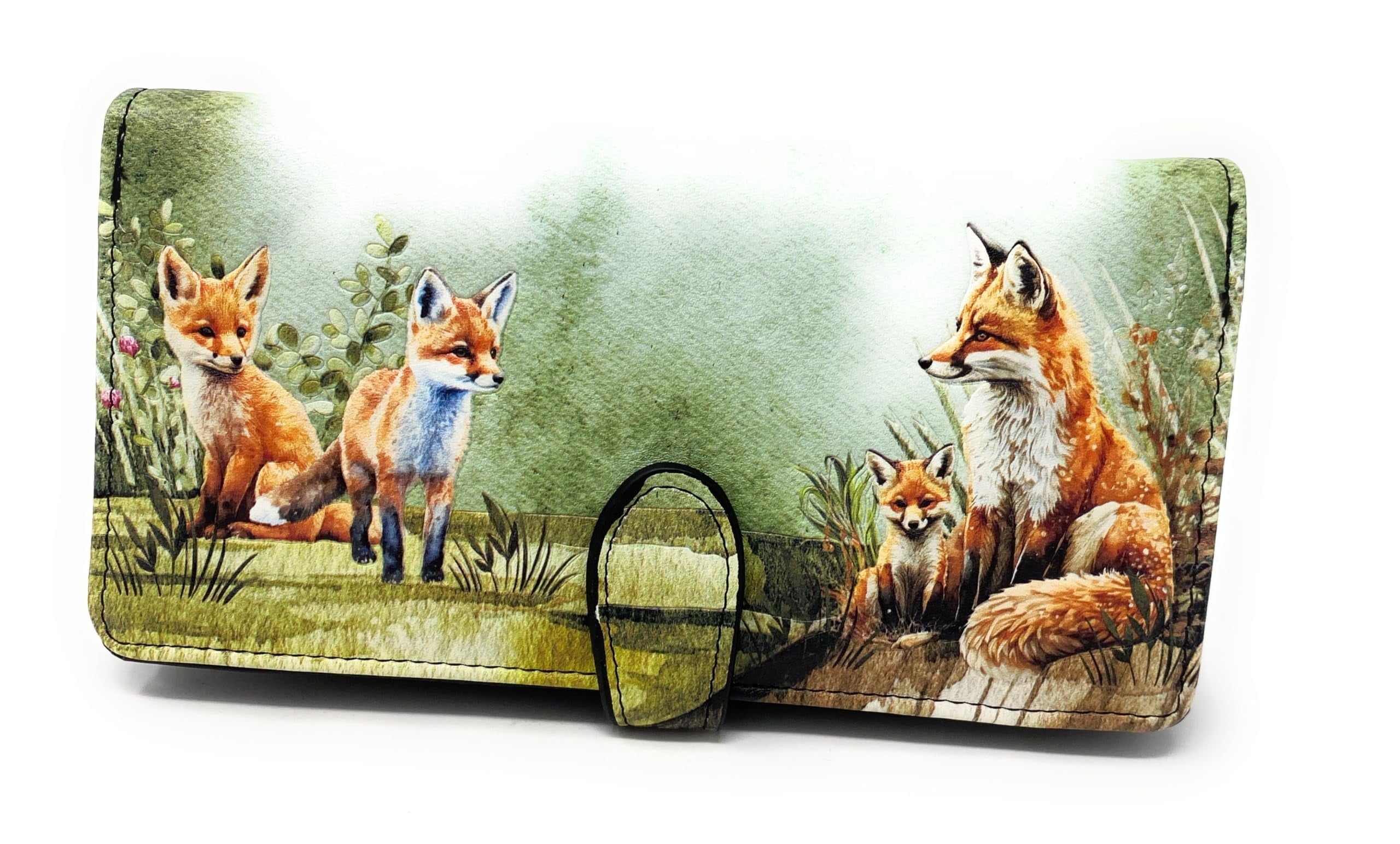 Shag Wear Fox Family Large Wallet Vegan Faux Leather Woodland Animal ...