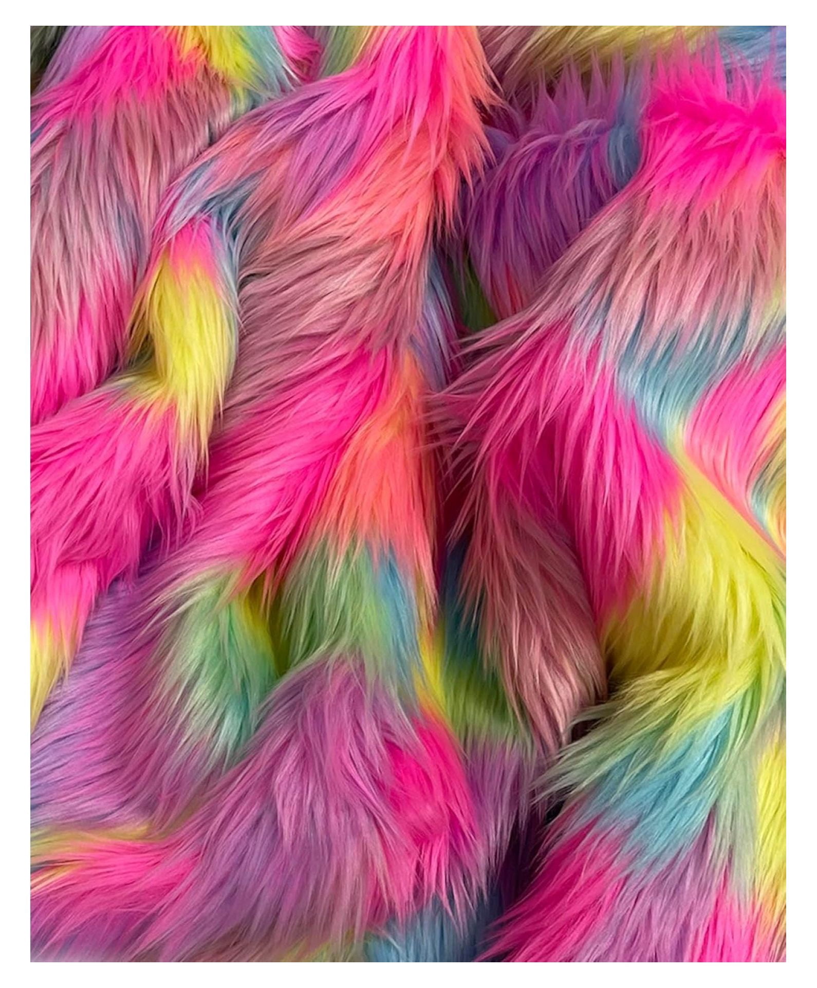 Shaggy Faux Fur Fabric by The Yard – 60” Wide | Fluffy, Soft Fake Fur ...