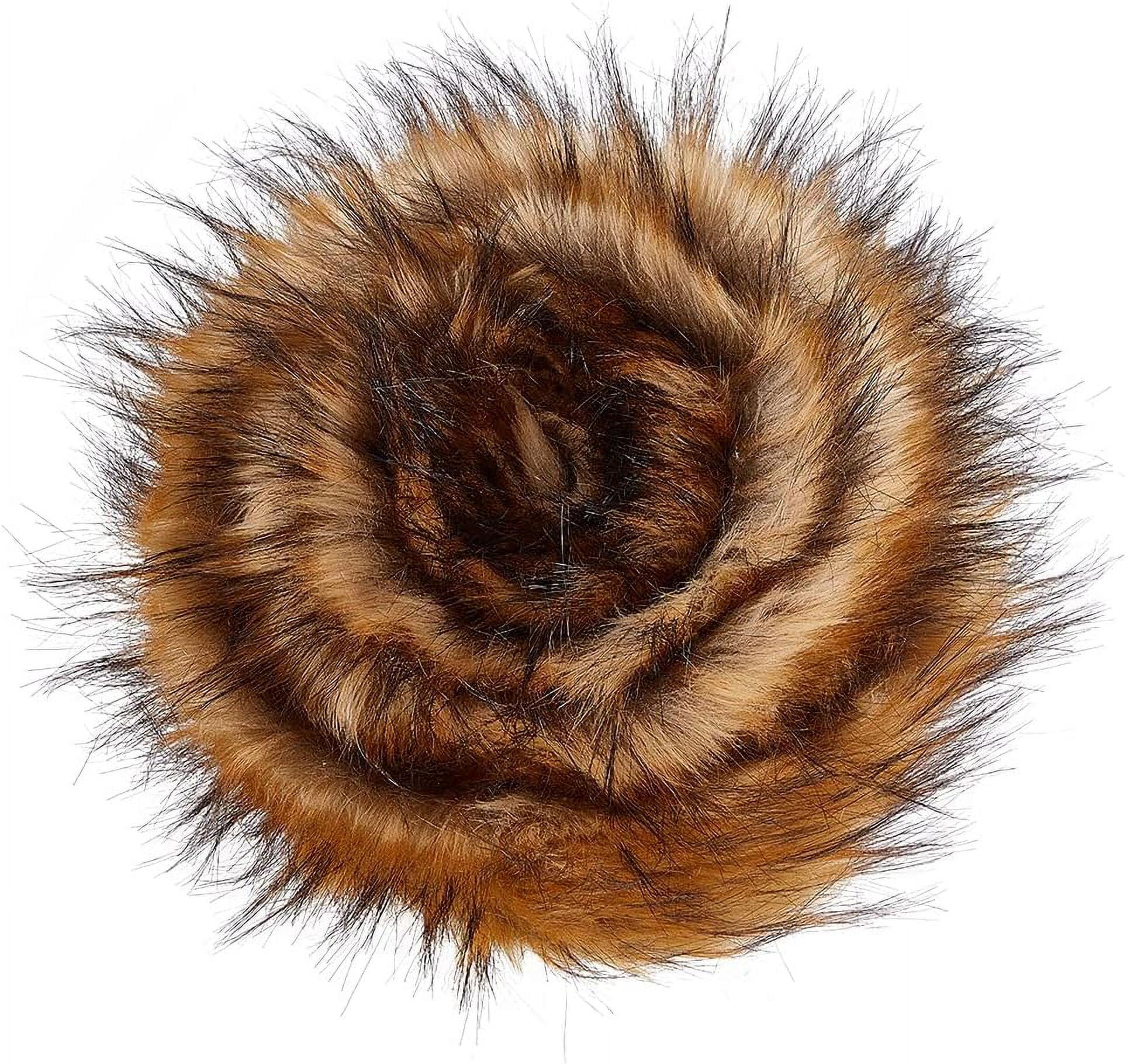 Shaggy Faux Fur Ribbon Roll Christmas Brown Fox Fur Fabric 3x71 ...