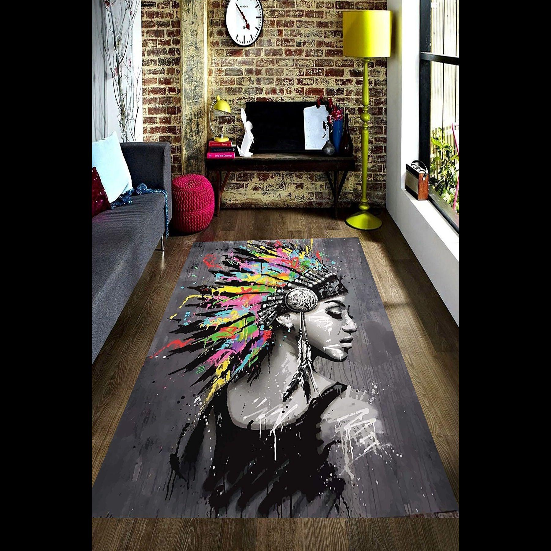 Shaggy Indian Digital Printed Carpet - Walmart.com