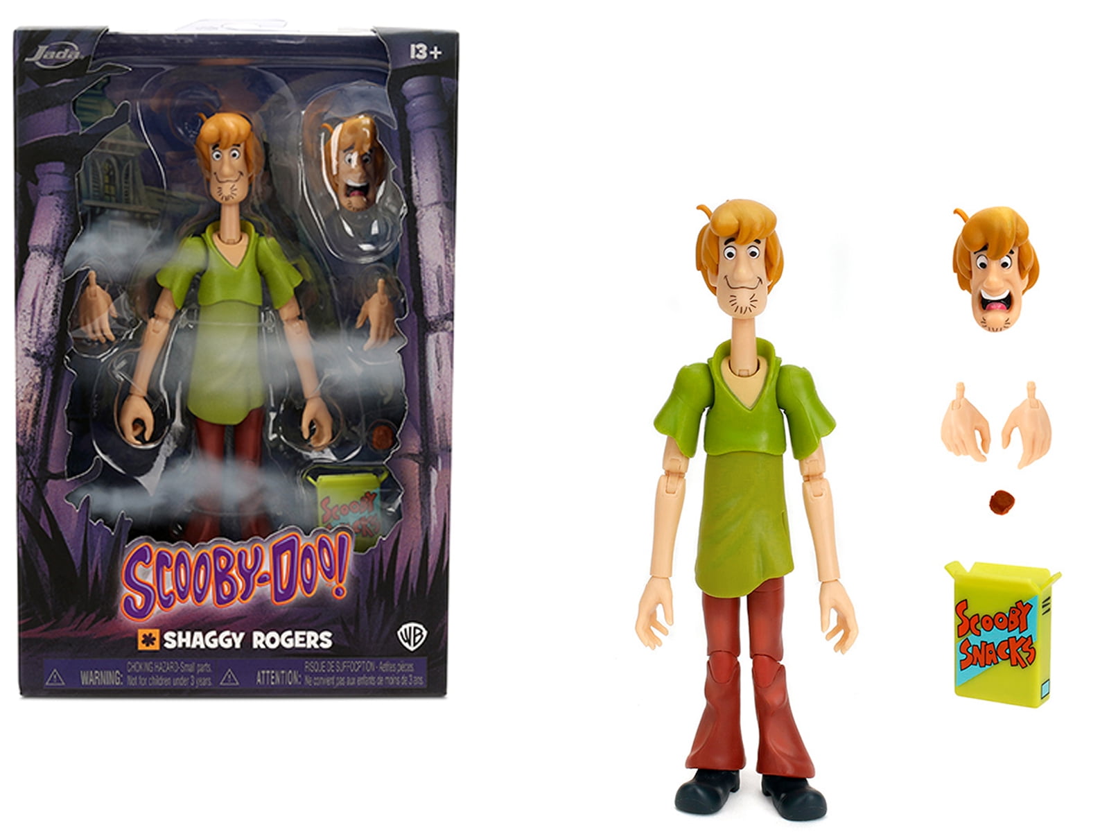 Shaggy Rogers 6.5" Moveable Figure with Accessories and Alternate Head ...
