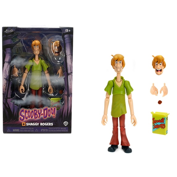 Shaggy Rogers 6.5" Moveable Figure with Accessories and Alternate Head ...