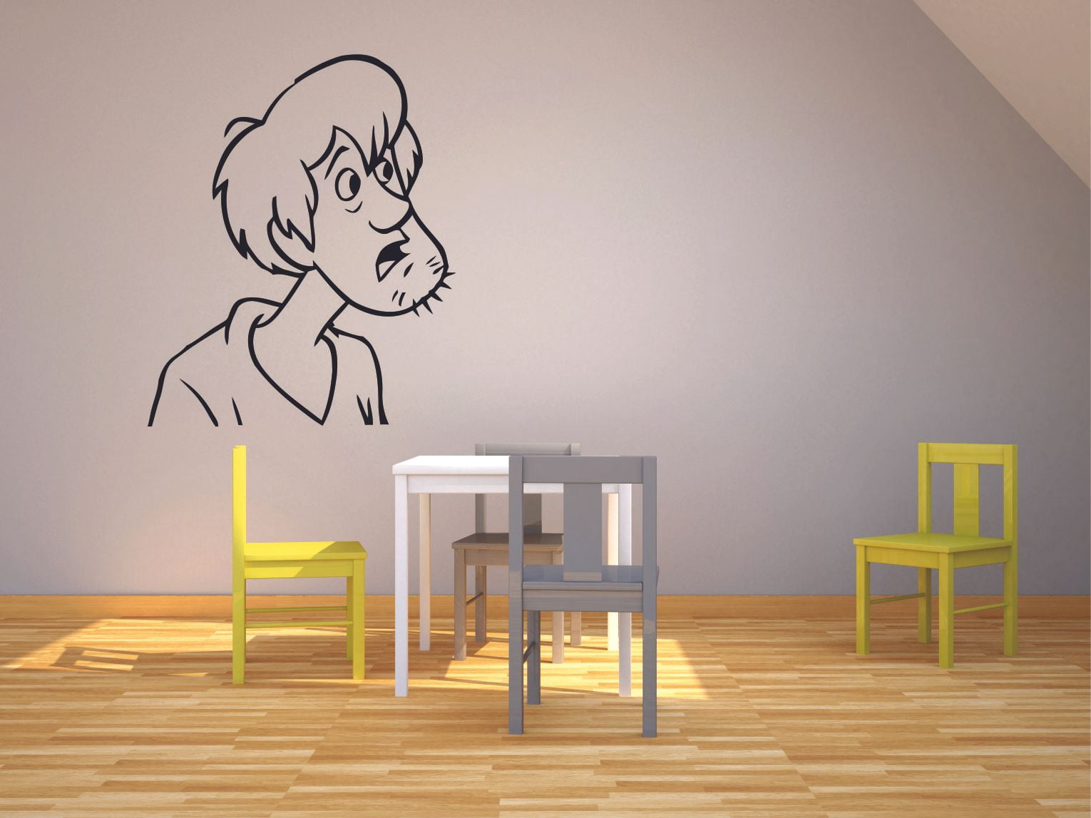 Shaggy Rogers Scooby Doo and Friends Children Cartoon Wall Sticker Art ...