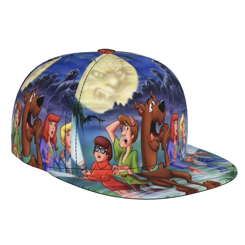 Shaggy Scooby-Doo Adjustable Flat Brim Baseball Cap Snapback Hat Hip ...
