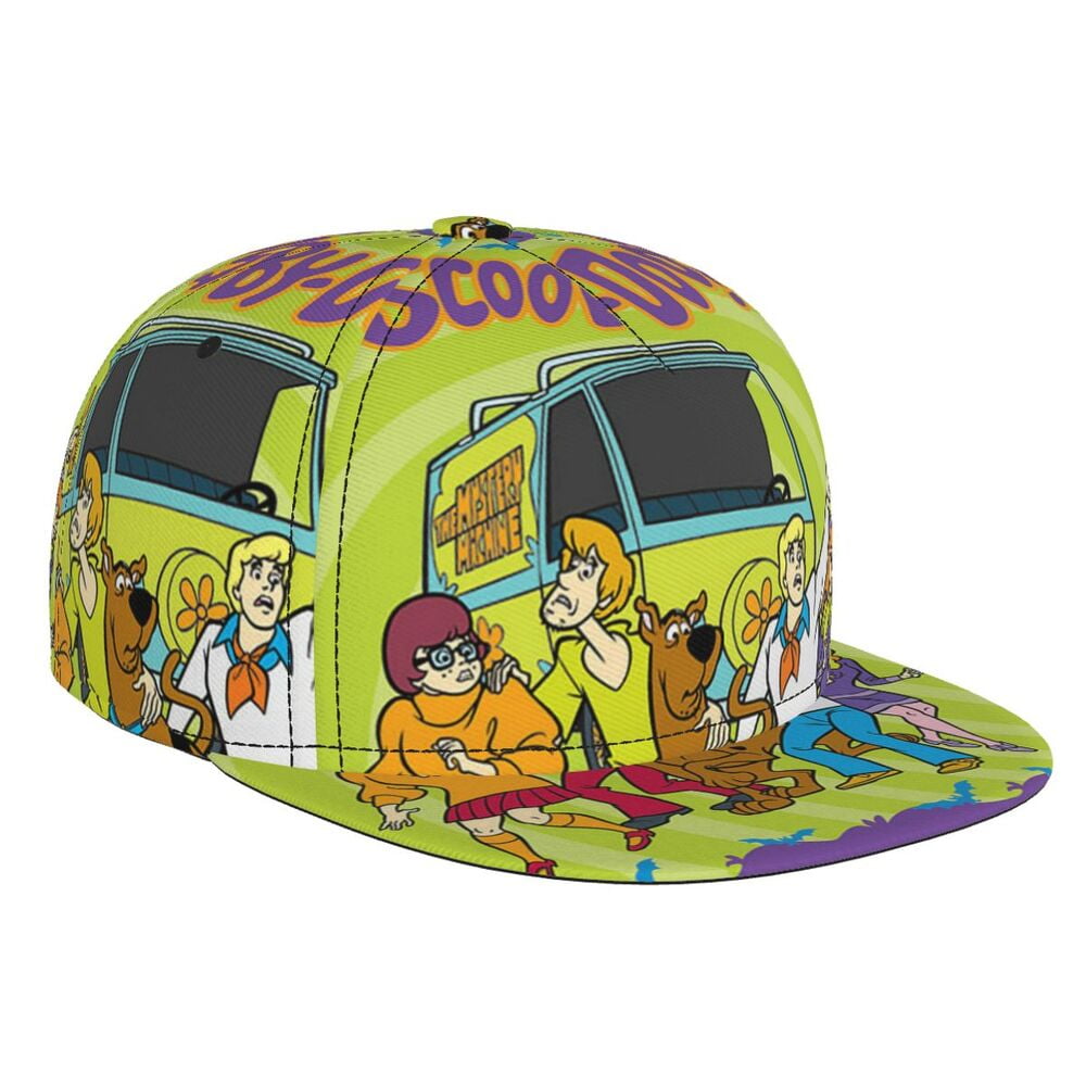Shaggy Scooby-Doo Adjustable Flat Brim Baseball Cap Snapback Hat Hip ...