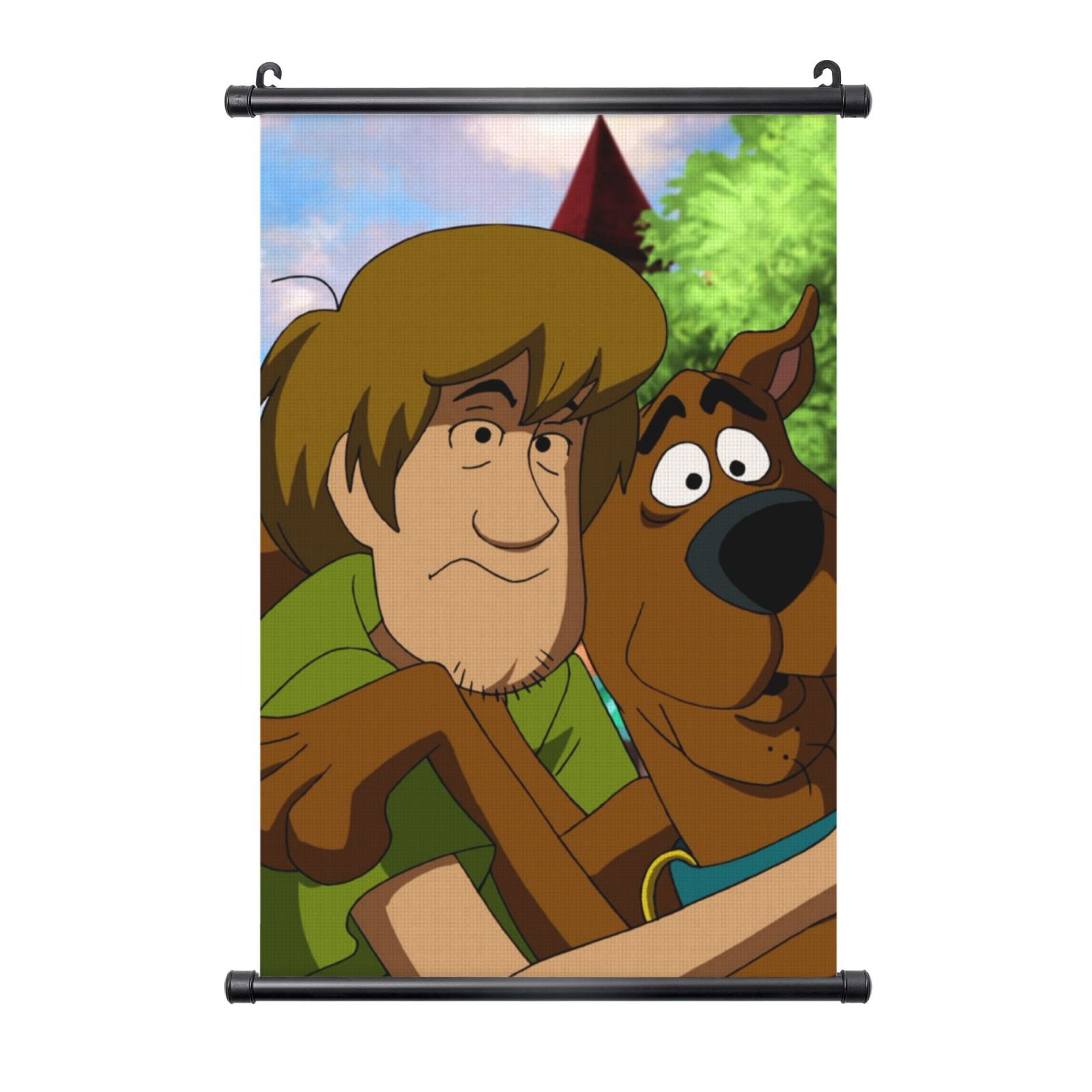 Shaggy Scooby Doo Black Plastic Shaft Hanging Poster Canvas Wall ...