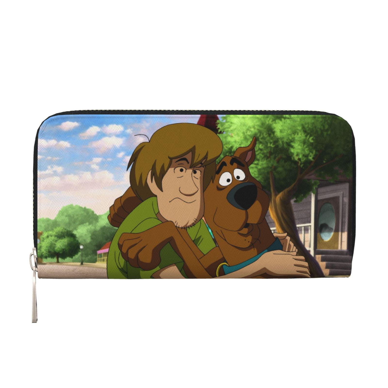 Shaggy Scooby Doo Leather Hand Wallet Card Bag Long Wallet Handbag PU ...
