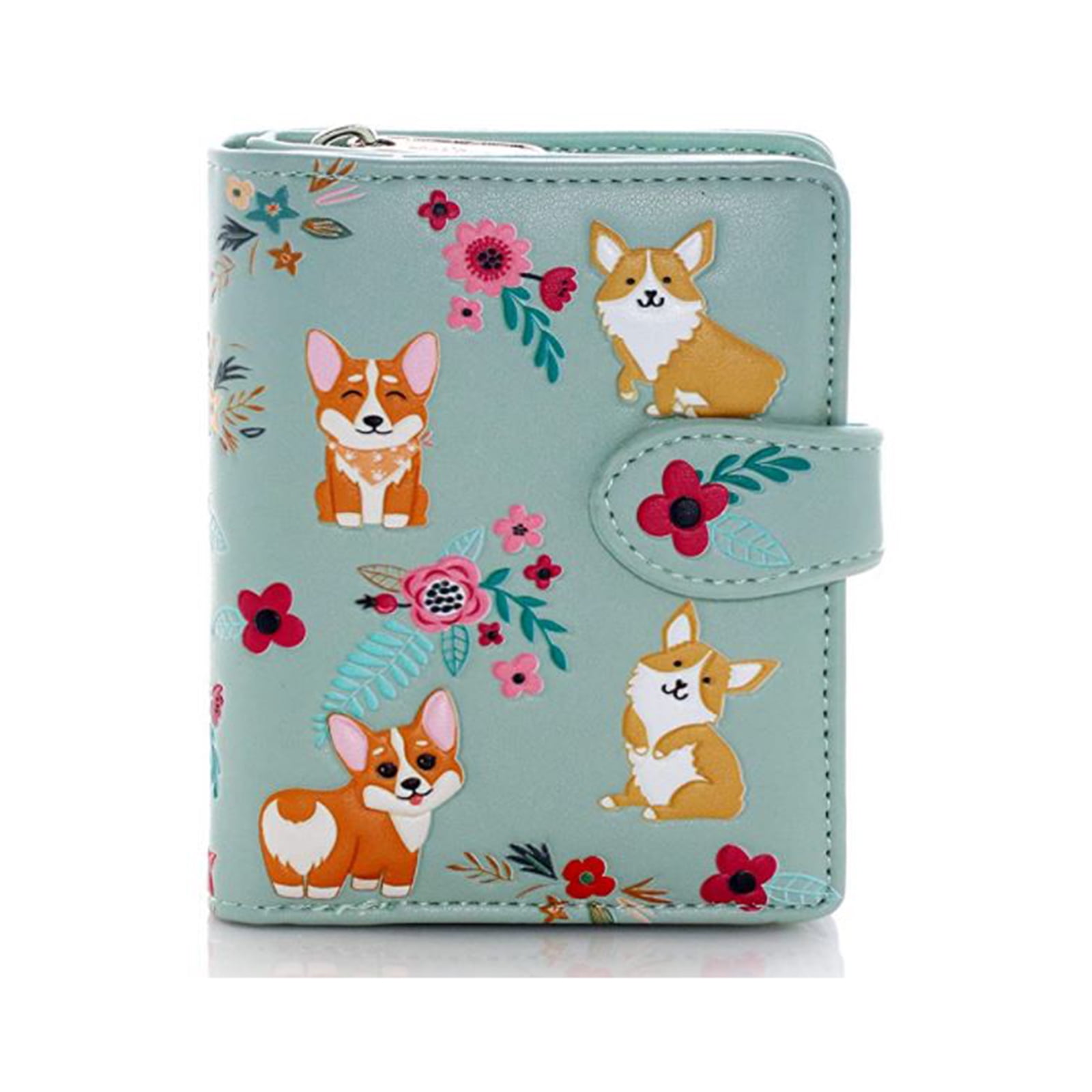 Shagwear Aqua Corgi Pattern Small Wallet - Walmart.com