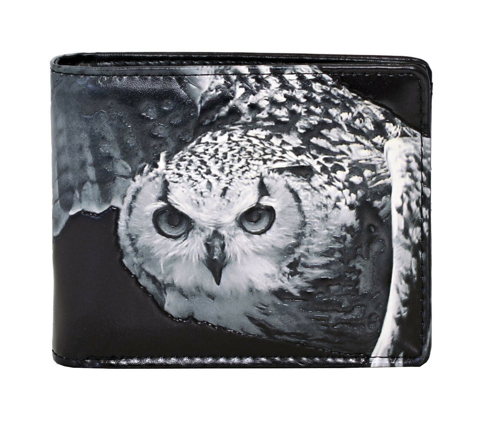 Shagwear Owl Men's Faux Leather Bifold Wallet, Black - Walmart.com