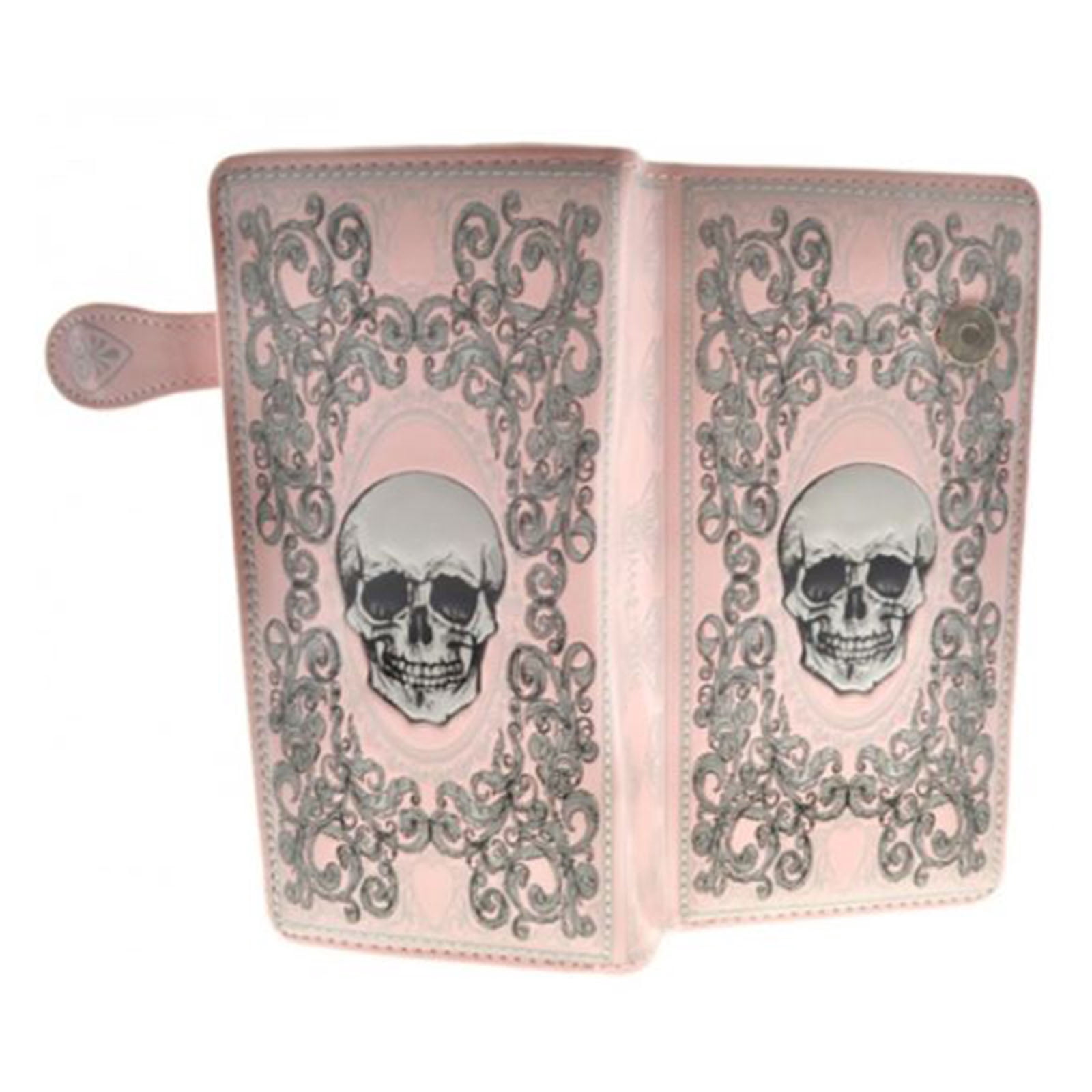 Shagwear Skull Card Pink Zipper Wallet - Walmart.com